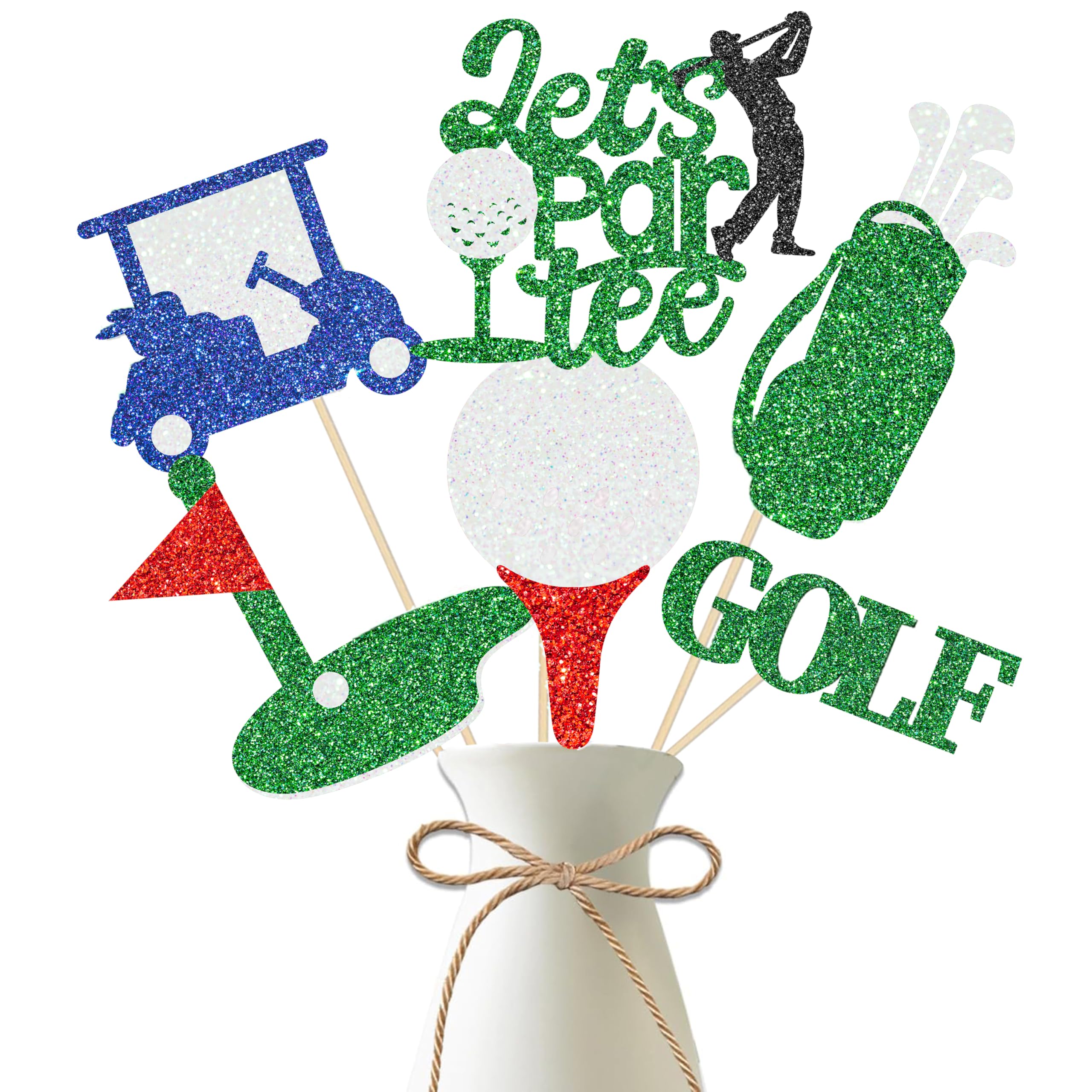 Amazon.com: 12Pcs Golf Party Centerpiece Sticks Glitter Golf Birthday ...