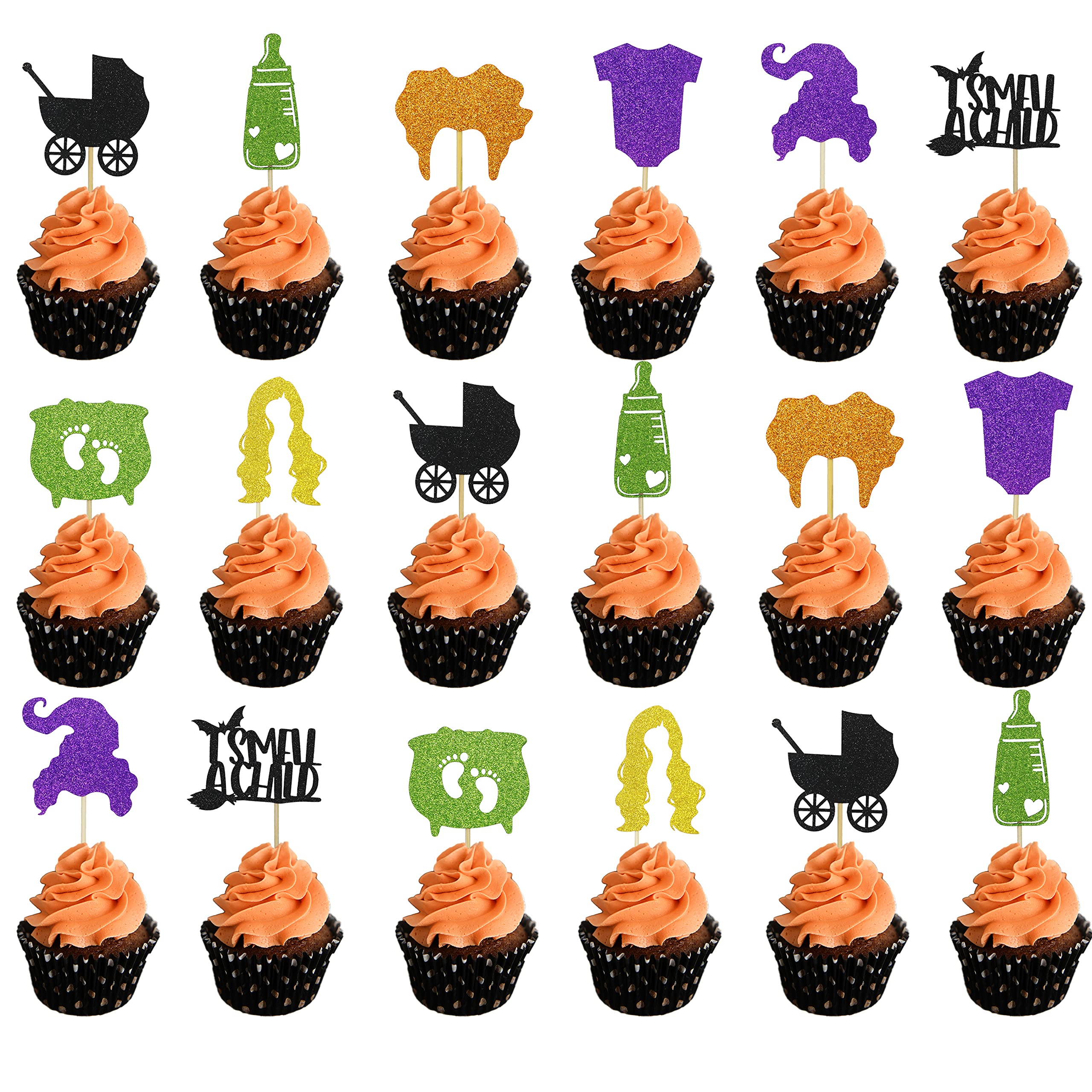 Halloween Baby Shower Cupcakes Little Boo Baby Shower Cupcake Toppers