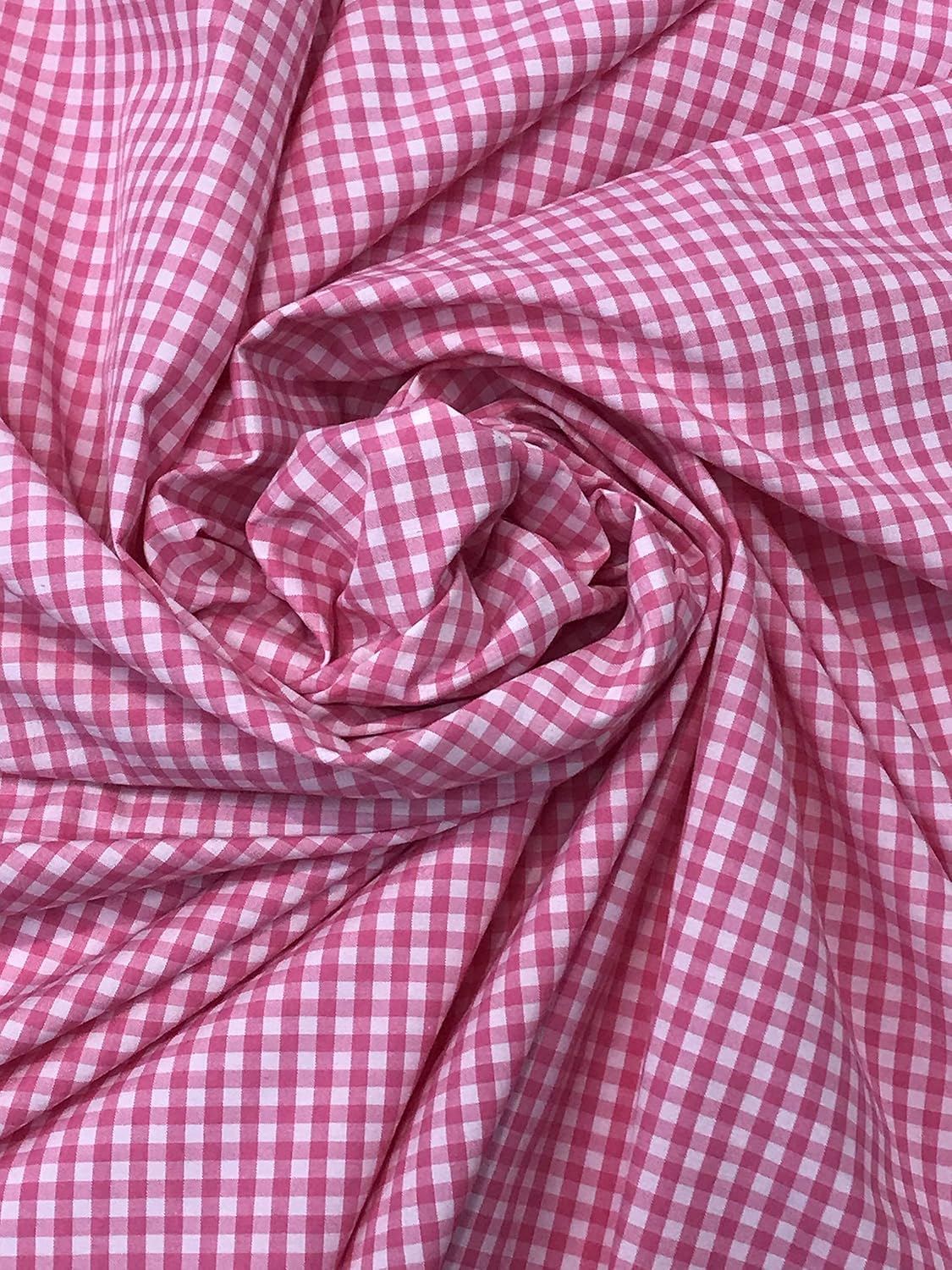 Amazon.com: Gingham Fabric Pink, Polyester Cotton Blend, 60 Inches Wide ...