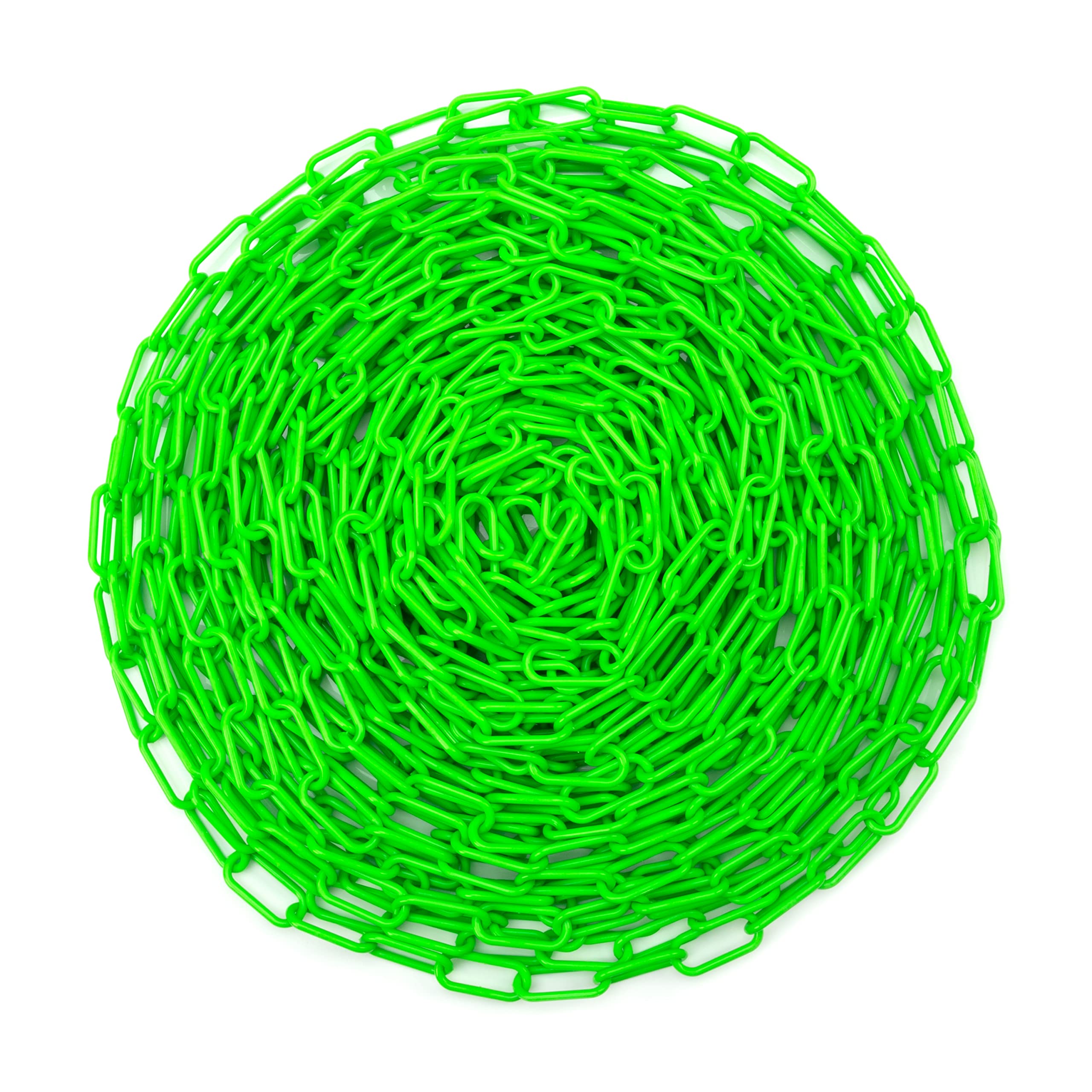 Snapklik.com : Steelman 100-Foot Green Plastic Safety Barrier Chain For ...