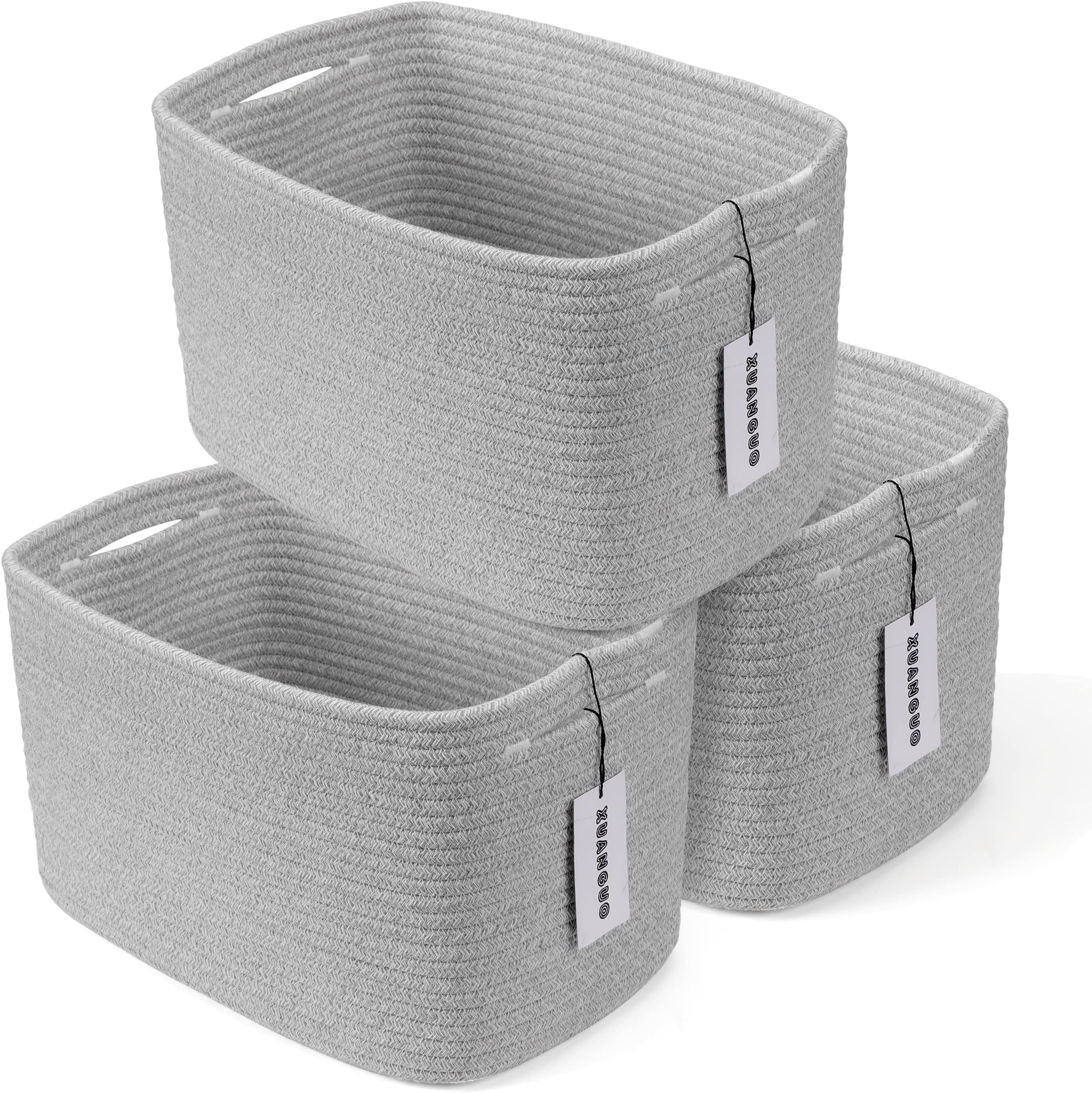 Amazon.com: MINTWOOD Design 3-Pack Storage Baskets for Shelves ...