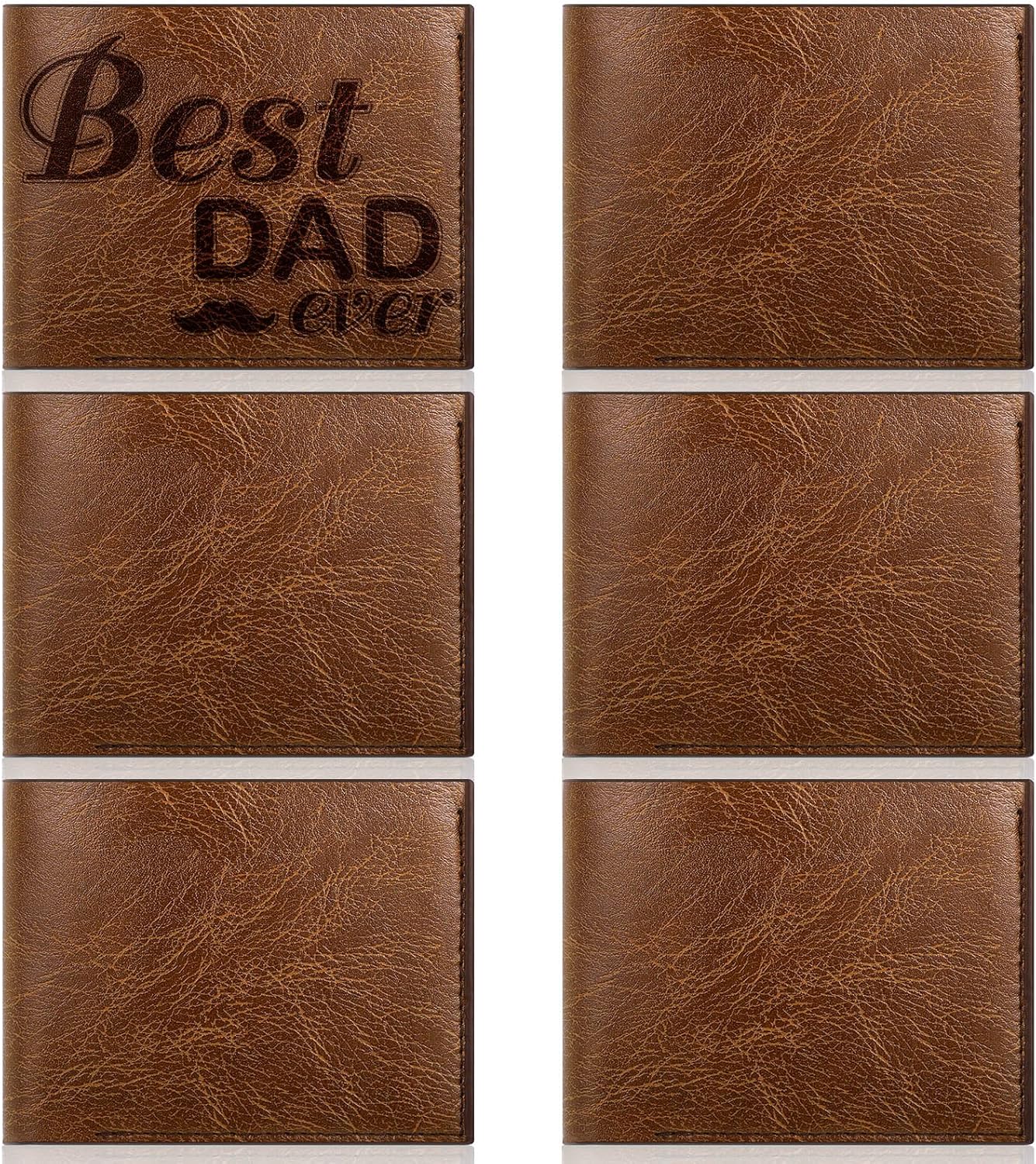 Amazon.com: Sotiff 12 Pcs Bulk Leather Wallets Men Laser Engraving ...