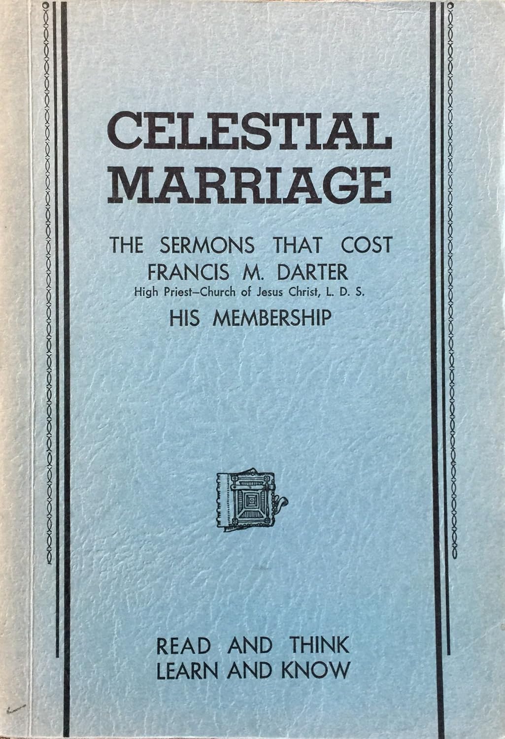 Celestial Marriage: Darter, Francis M.: Amazon.com: Books