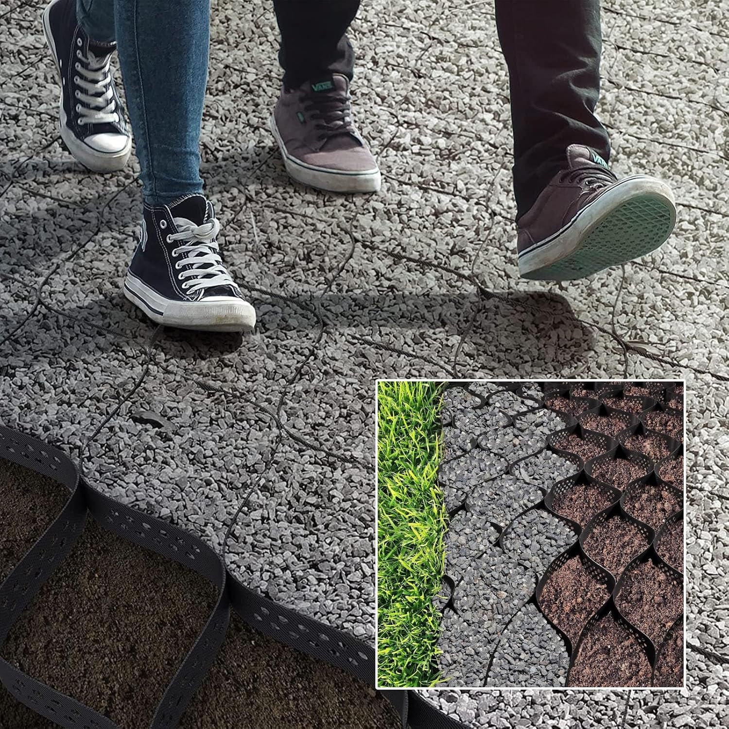 Amazon.com : Kunovo Honeycomb Permeable Paver System, Foldable ...