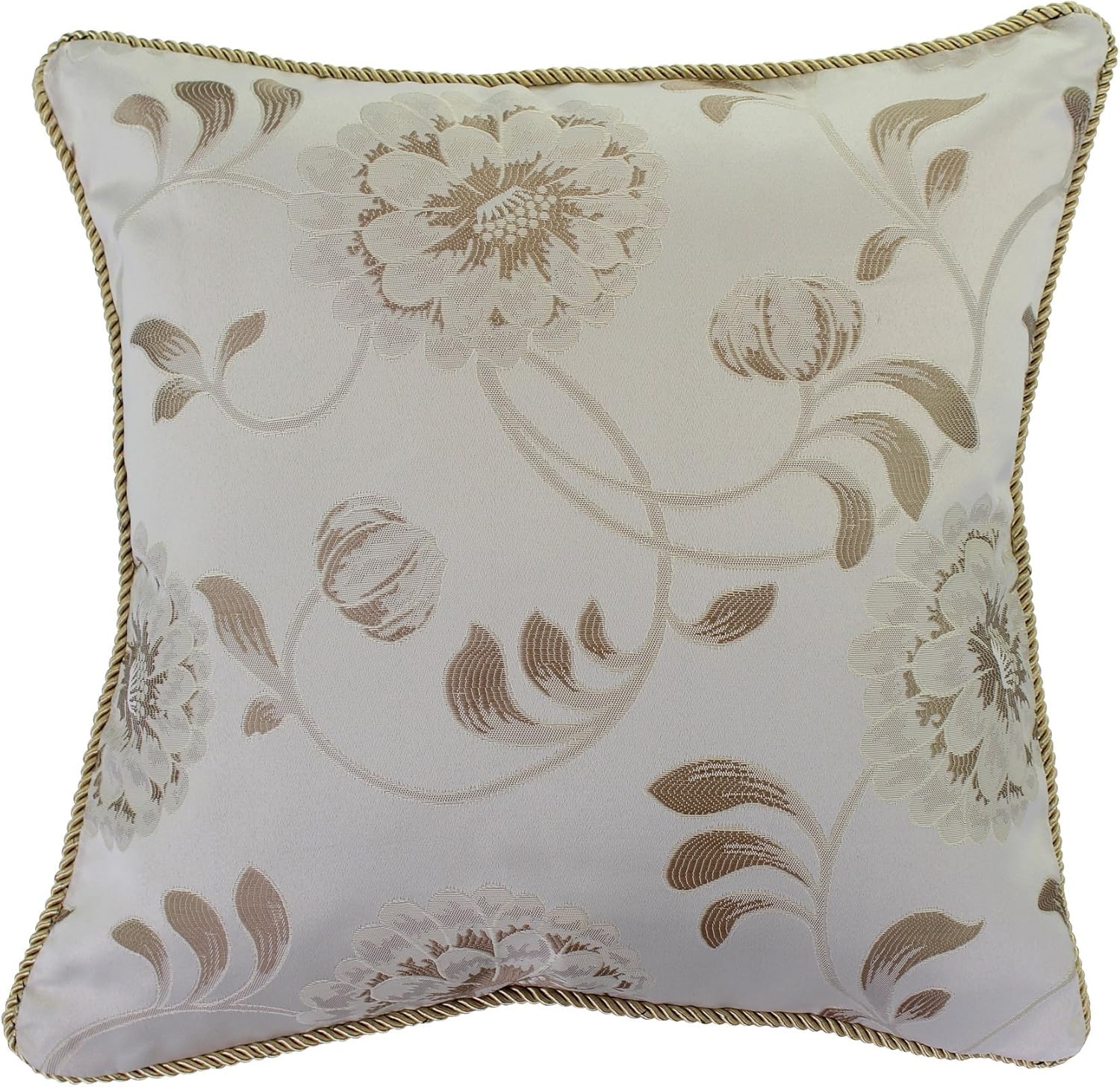 Amazon.com: Violet Linen Legacy Damask 18" X 18" Decorative Pillow ...