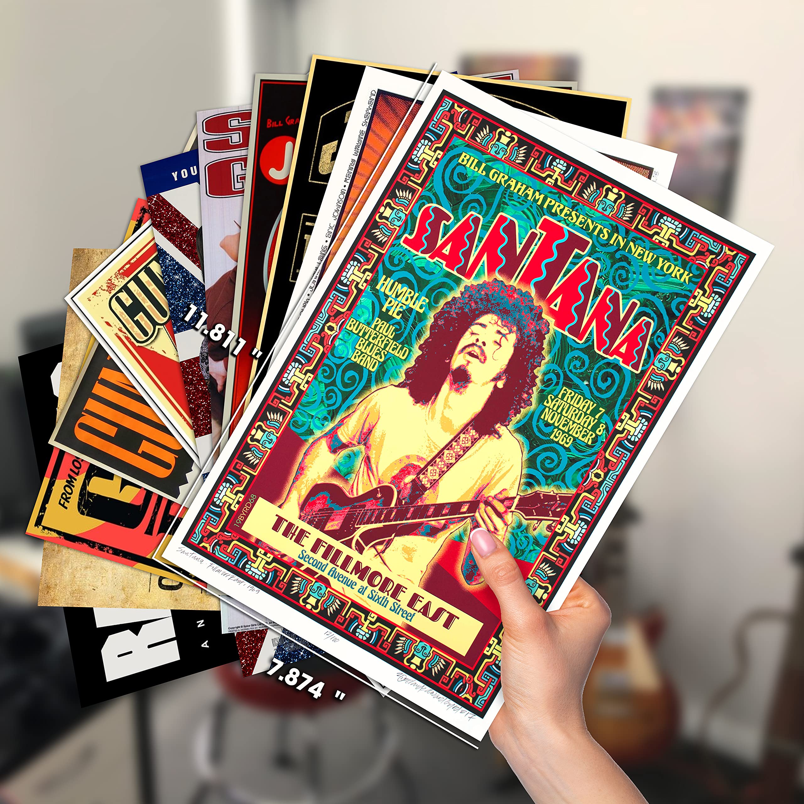 HK Studio Vintage Band Posters for Wall Collage Kit, Dorm - Easy Peel ...