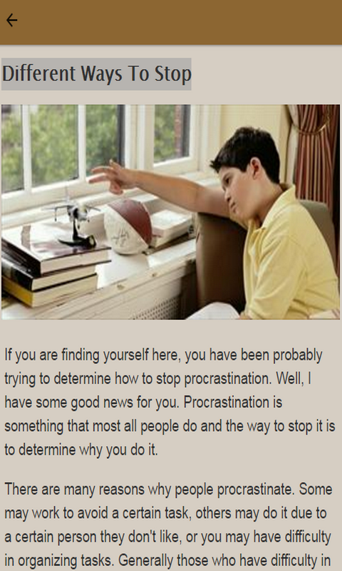 How To Stop Procrastinating - App on Amazon Appstore