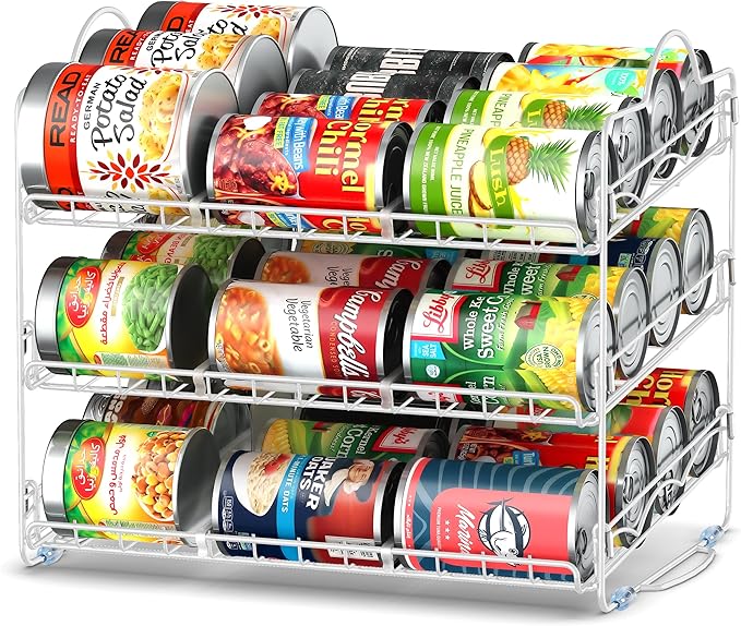 KICHLY Can Organizer Pantry, Stackable Can Organizer Holds Upto 36 Cans ...