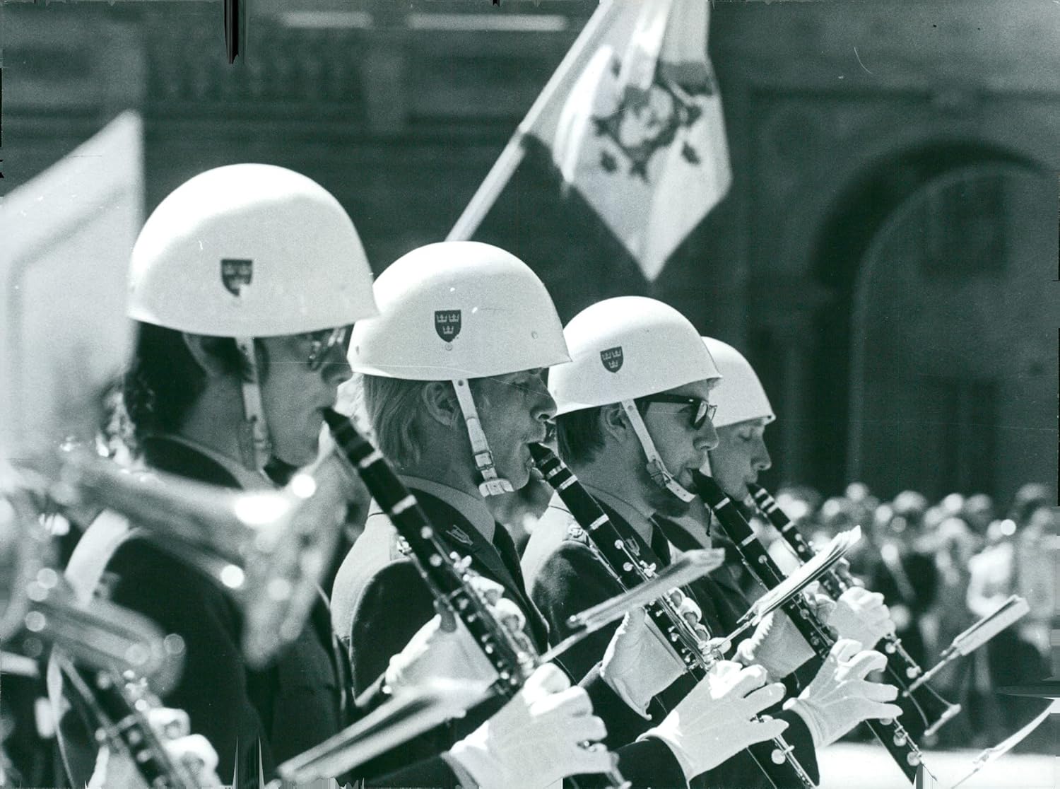 Amazon.com: Vintage photo of Military band group standing together and ...
