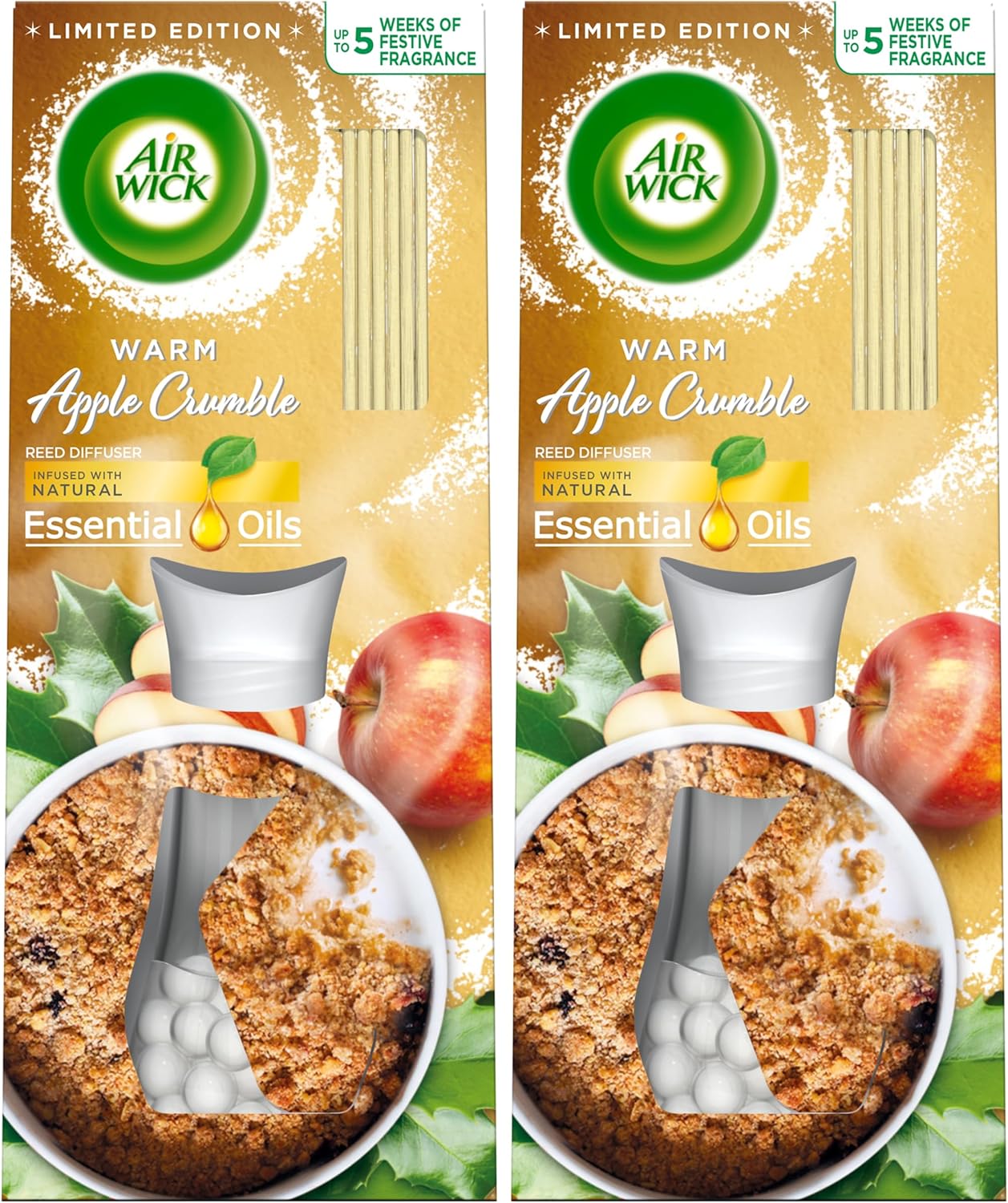 Air wick |Warm Apple Crumble |Air freshener Reed Diffuser| 33ml | Pack ...