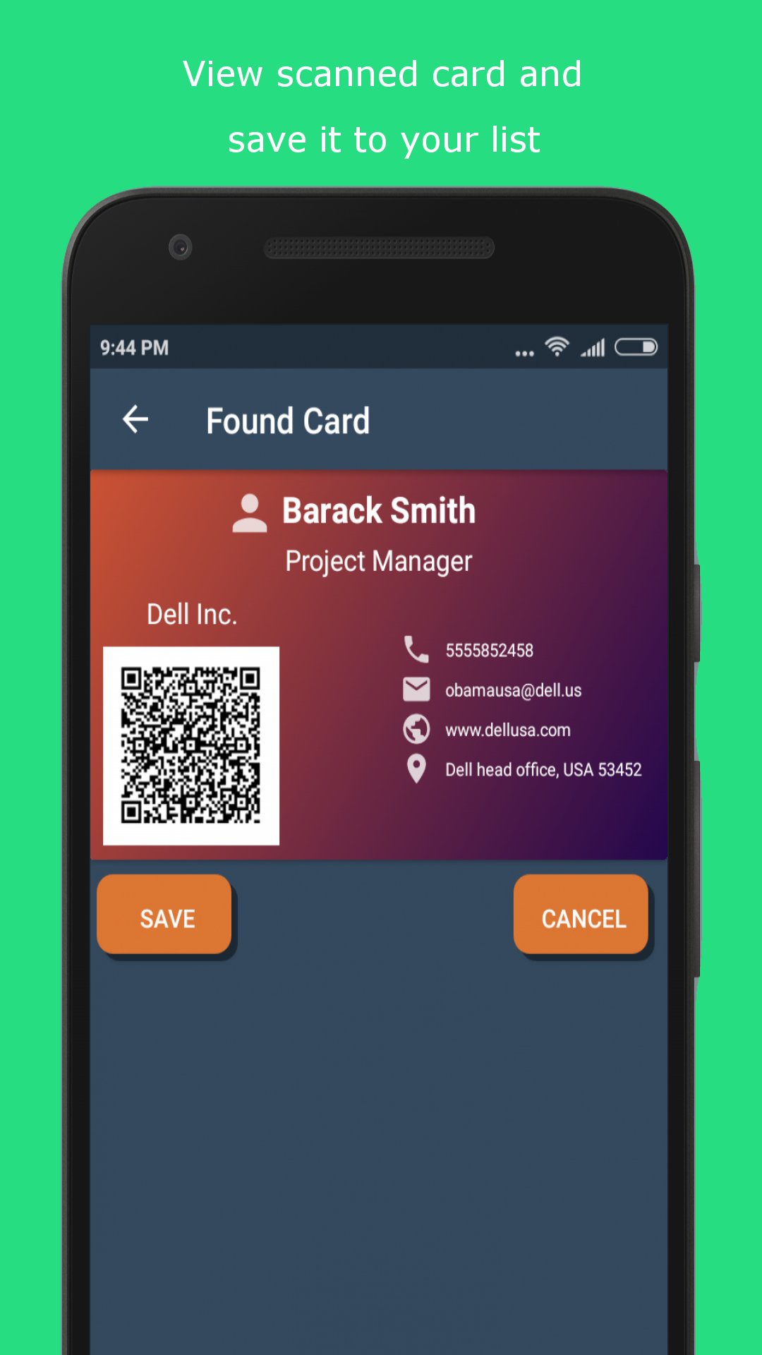 Smart Card - Digital Visiting Card with QR Code - App on Amazon Appstore