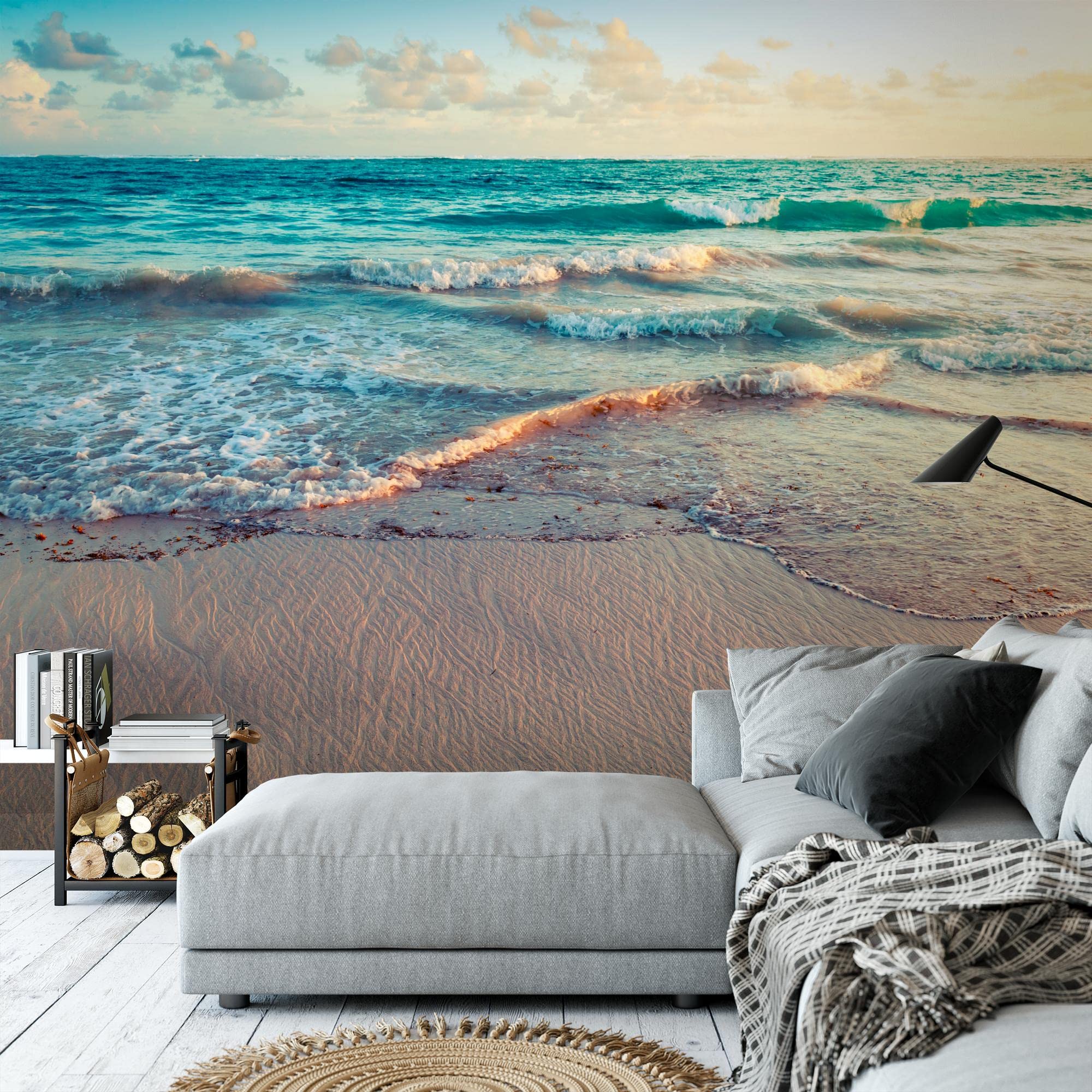 Ocean Bedroom Wallpaper Blue Contemporary Ocean Wallpaper Mural
