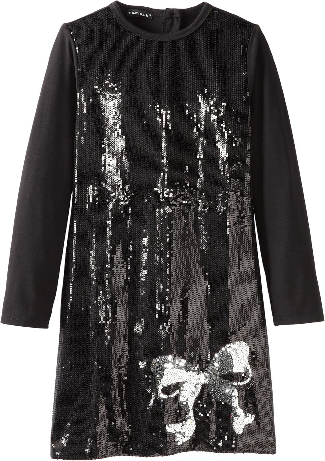 Amazon.com: Kate Mack Big Girls' Bow Bling Sequin Dress, Black, 7 ...