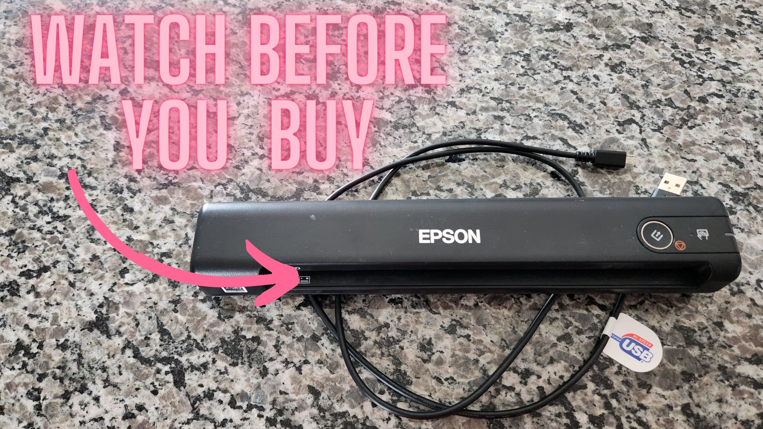 Watch Hands on review of Epson WorkForce ES-50 Portable Scanner on ...
