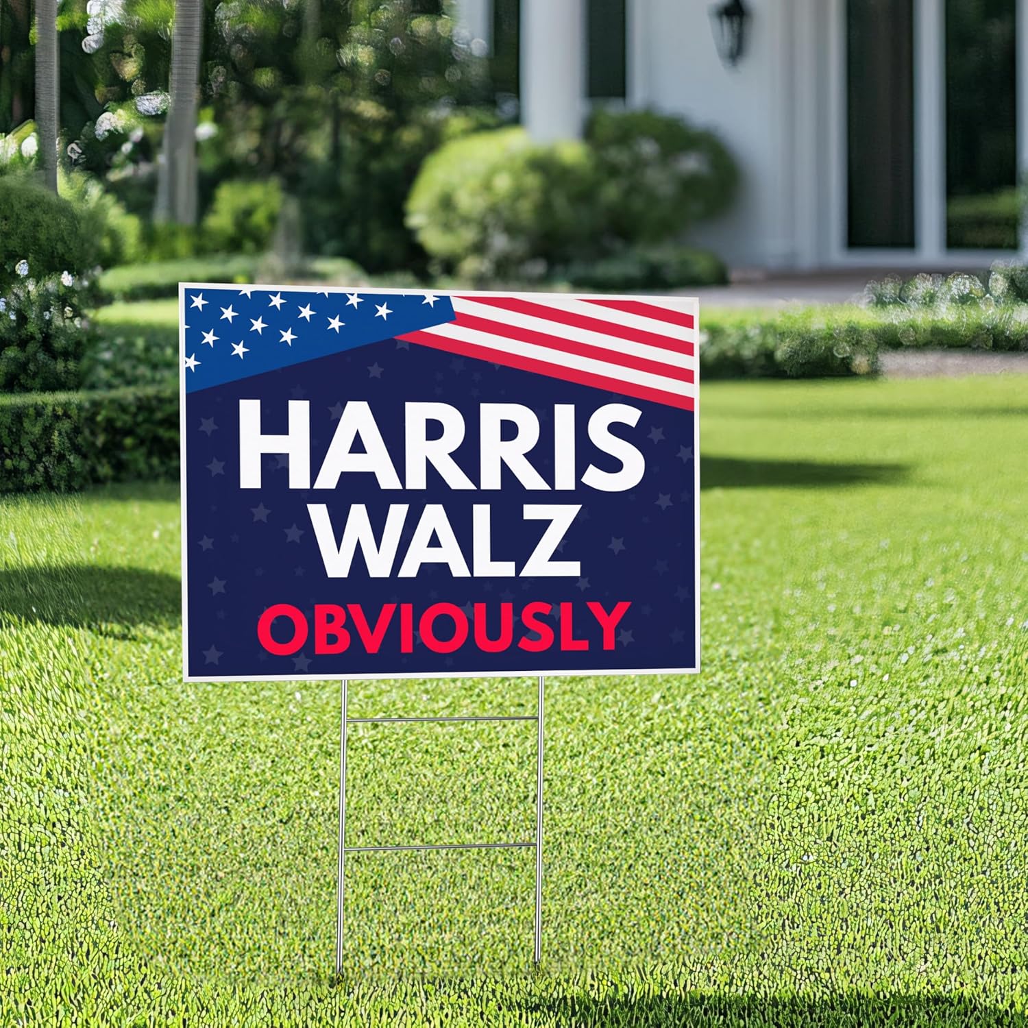 Harris Walz Obviously Yard Sign, Kamala Harris Tim Walz 2024 Yard Sign ...
