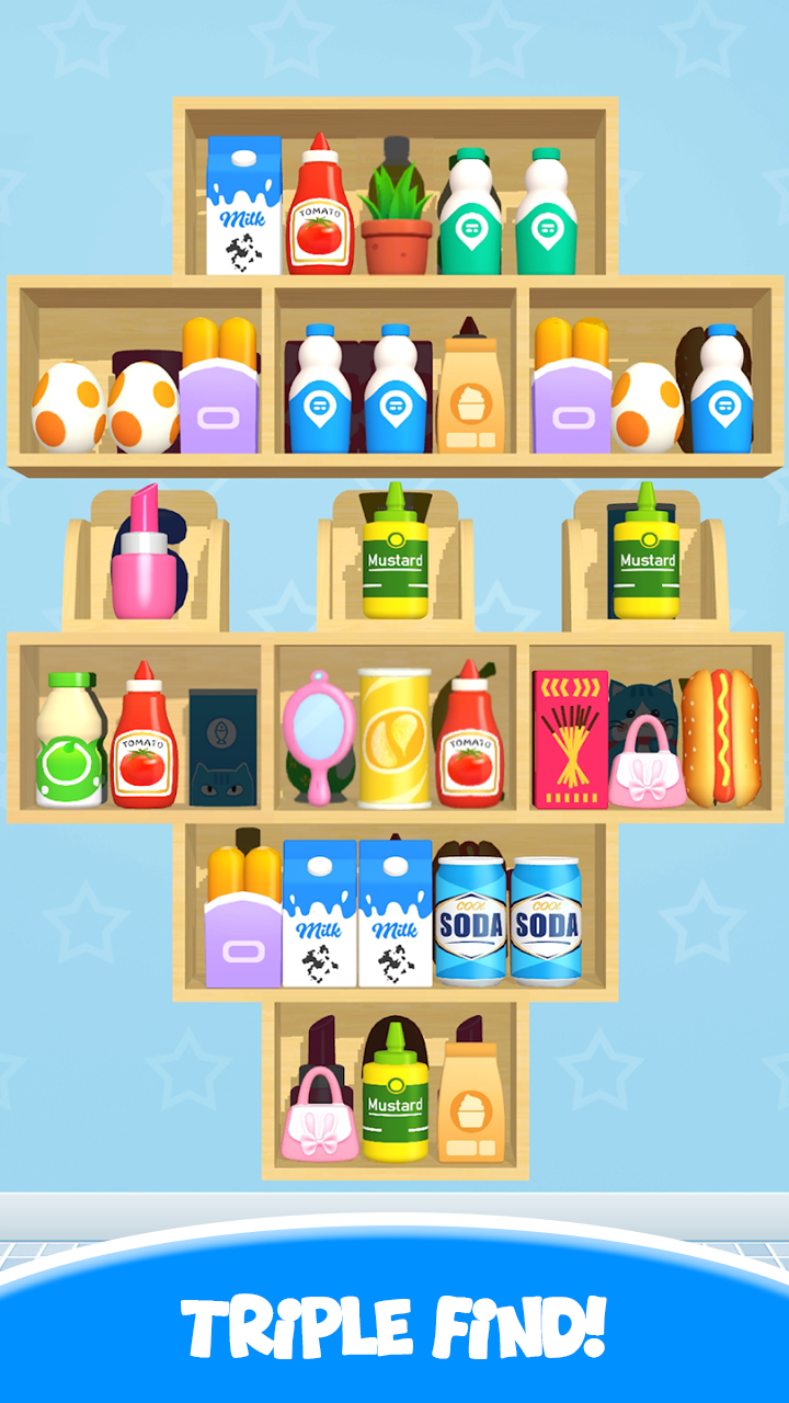 Goods Sort Triple Find Match Brain Puzzle Challenge Toys Sorting Master ...