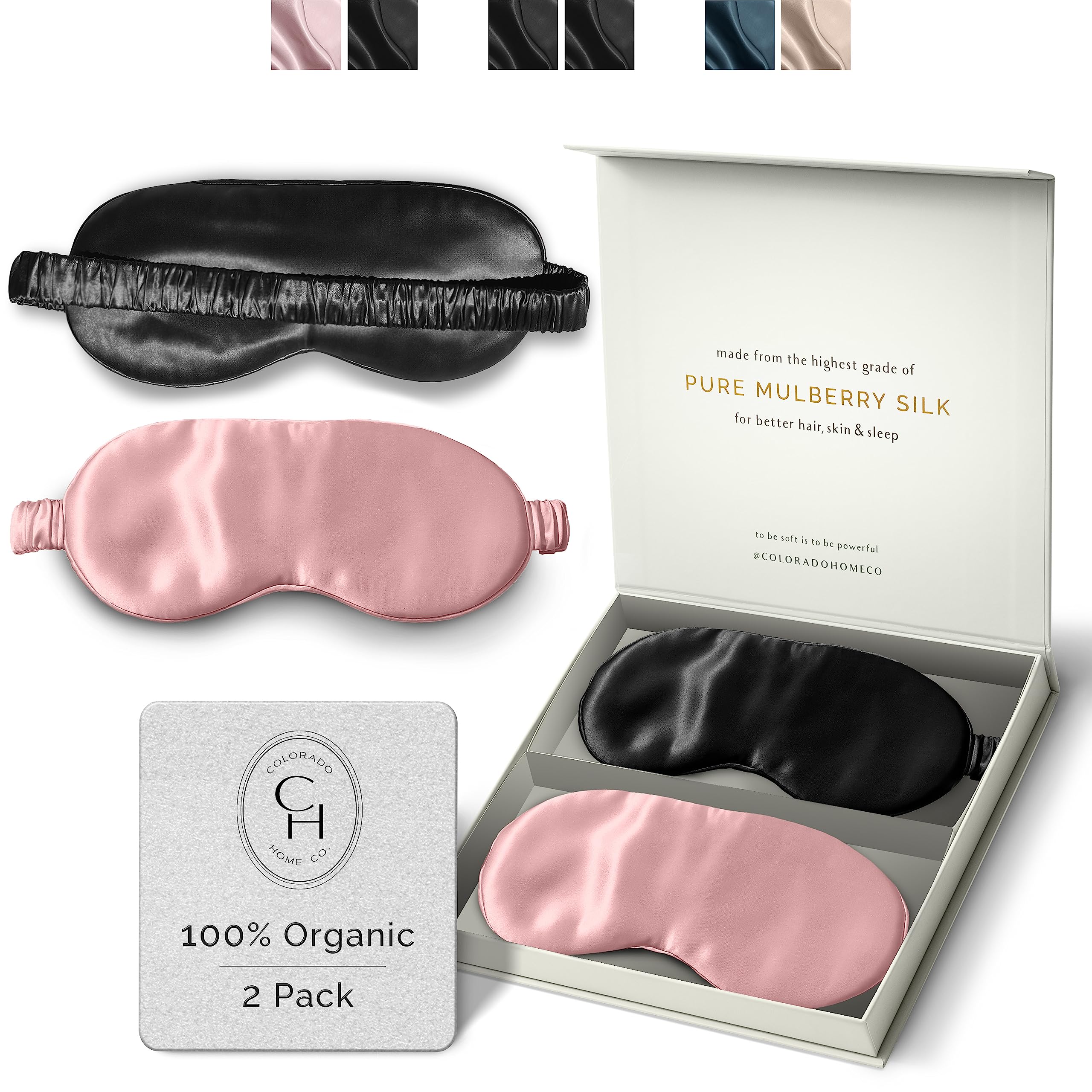 Amazon.com: Silk Sleep Mask for Women and Men - Silk Eye Mask, Weighted ...