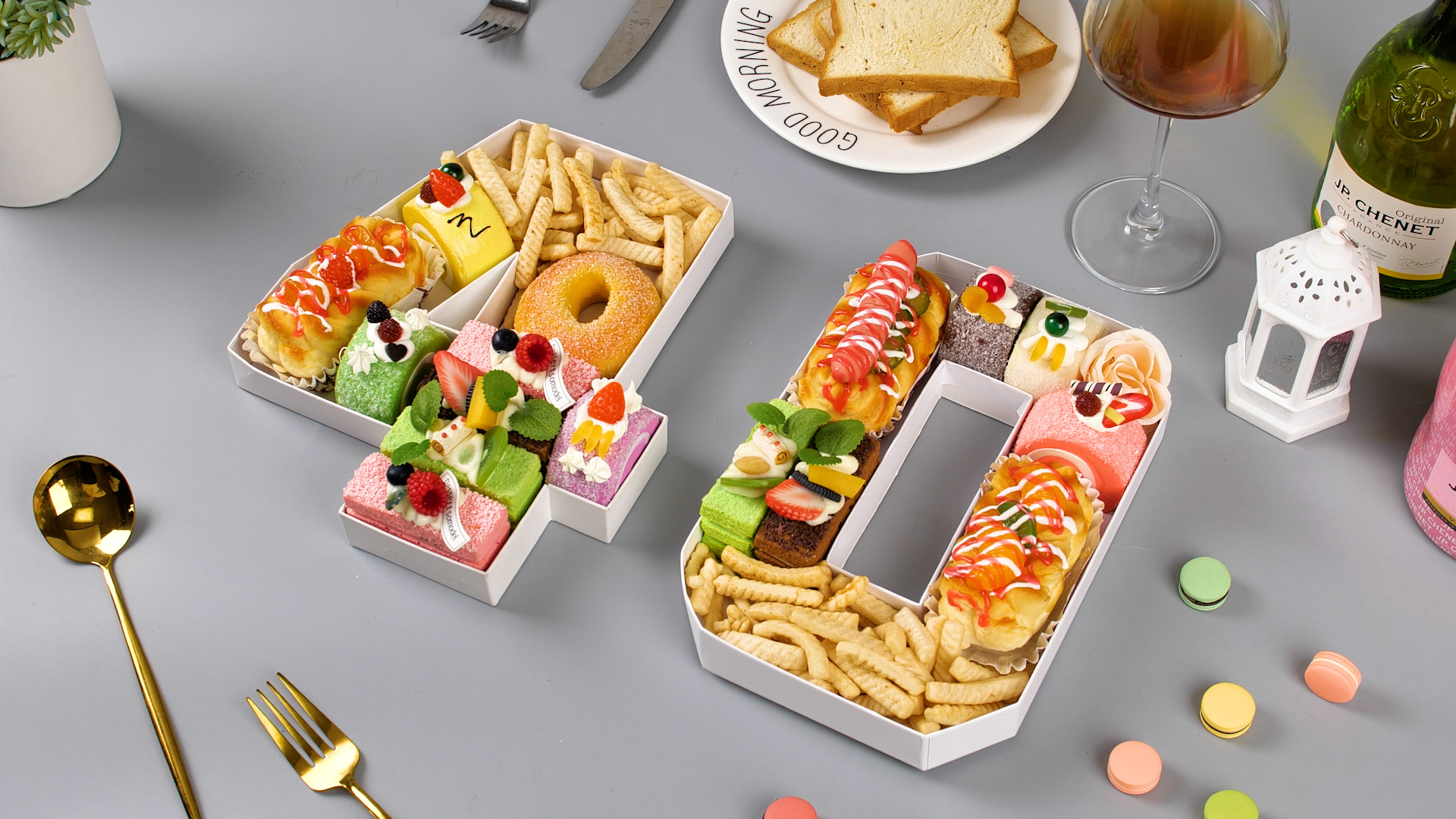 Fillable Party Display 14-inch Number Tray Box - Fillable Cardboard ...