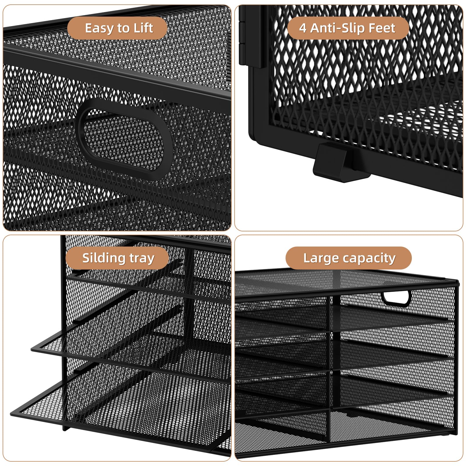 Snapklik.com : 5 Tier Desktop Literature Organizer, Mesh Paper ...