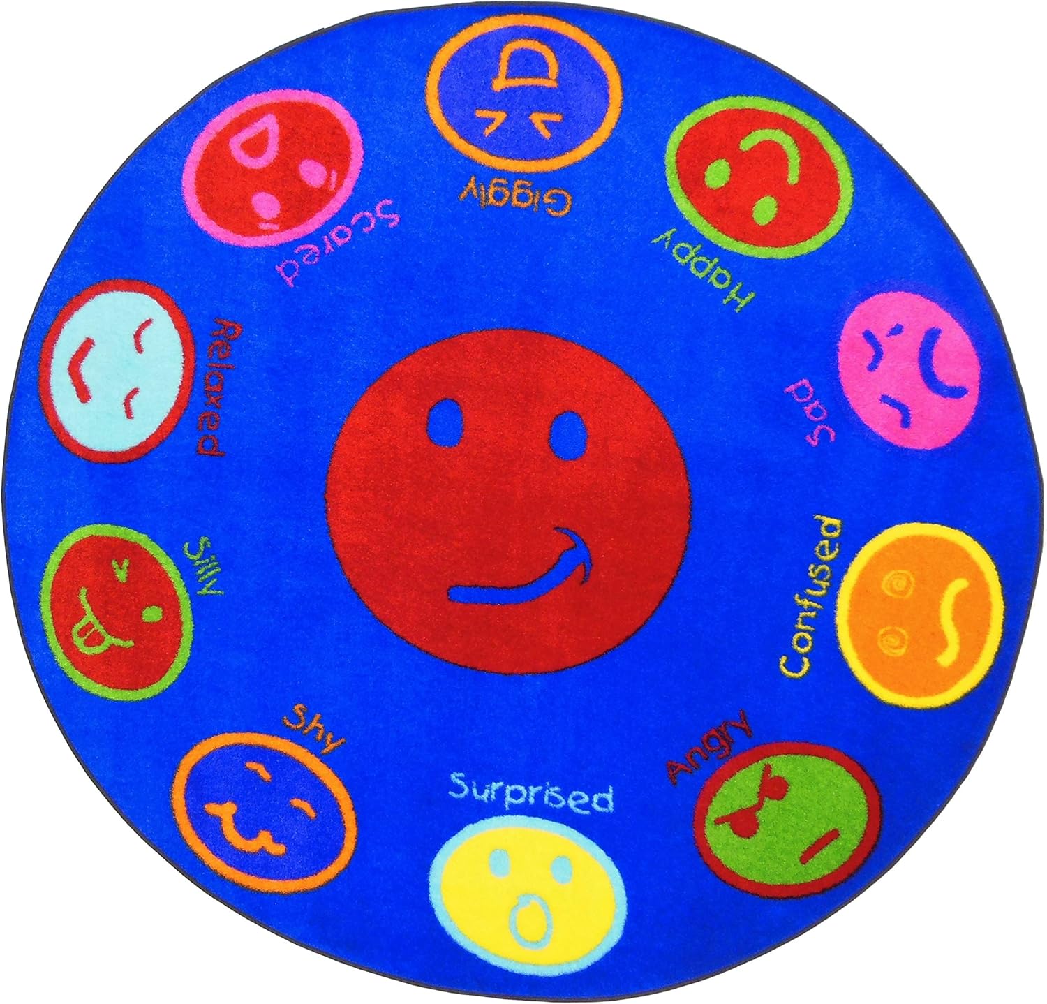 Amazon.com: Kids World Carpets My Feelings #K2045 6' 6" Round Children ...