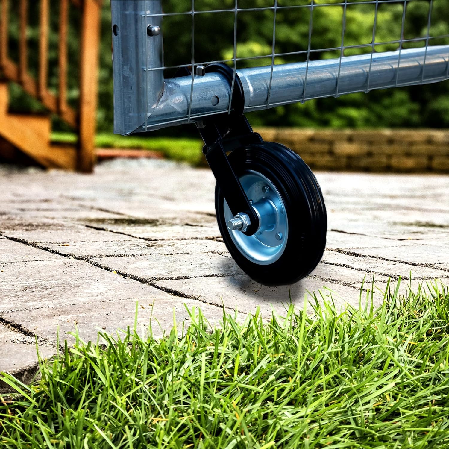 Fence Tube Gate Helper Wheels - Heavy Duty Support for Chain Link Metal ...