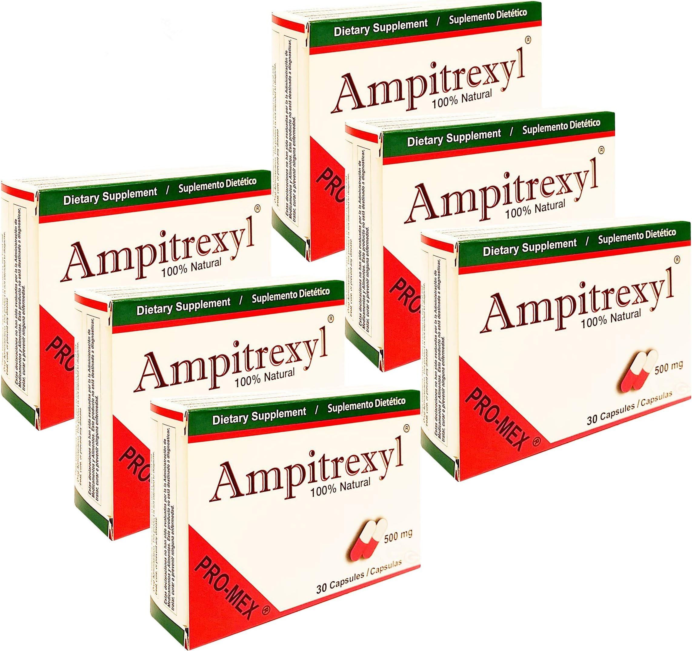 Amazon.com: Ampitrexyl 500mg x 6 Pack - Herbal Immune Support ...