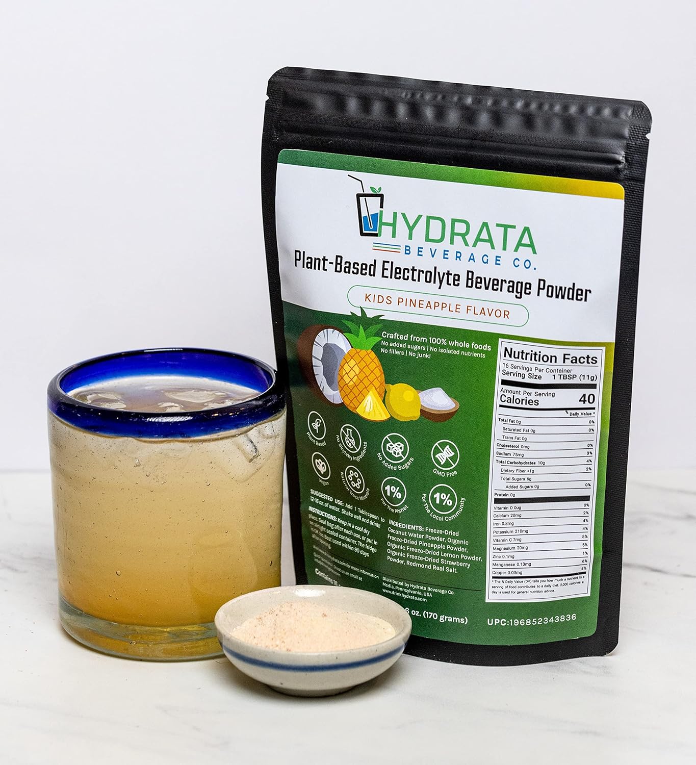 Amazon.com: Electrolyte Beverage Powder - Kids Pineapple Flavor- 16 ...