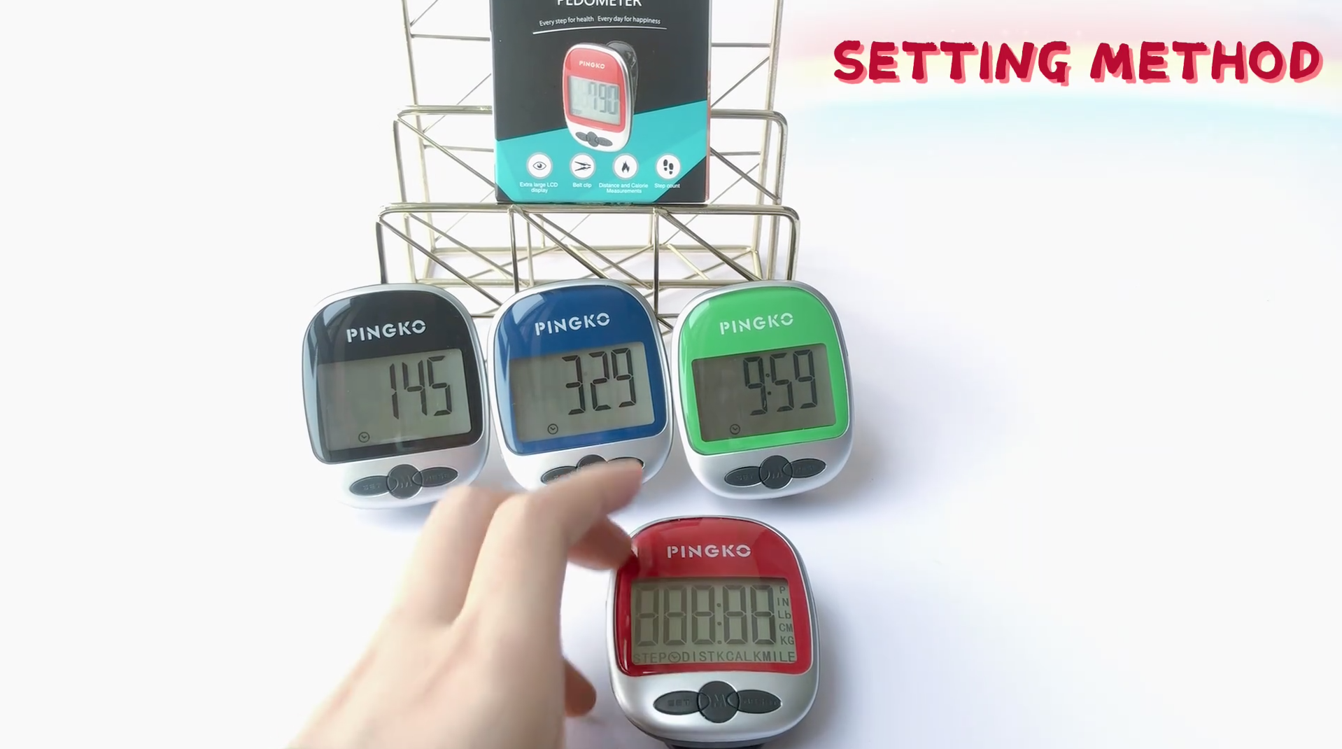 Watch Setting Method of PINGKO Pedometer on Amazon Live