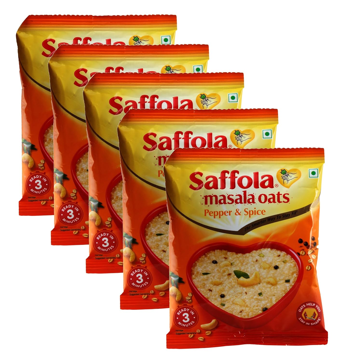 Spar Combo - Saffola Masala Oats Pepper and Spice, 40g (Buy 4 Get 1, 5 ...