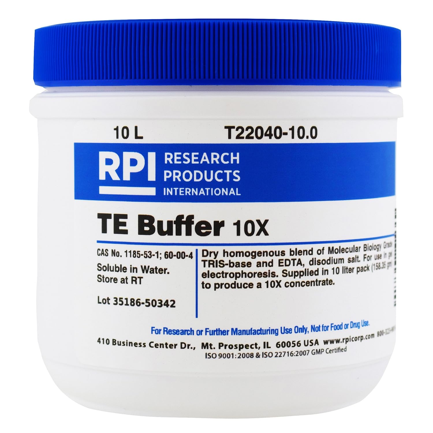 TE Buffer, 10X Powder, 158.35 Grams of Powder, Makes 10 Liters of ...
