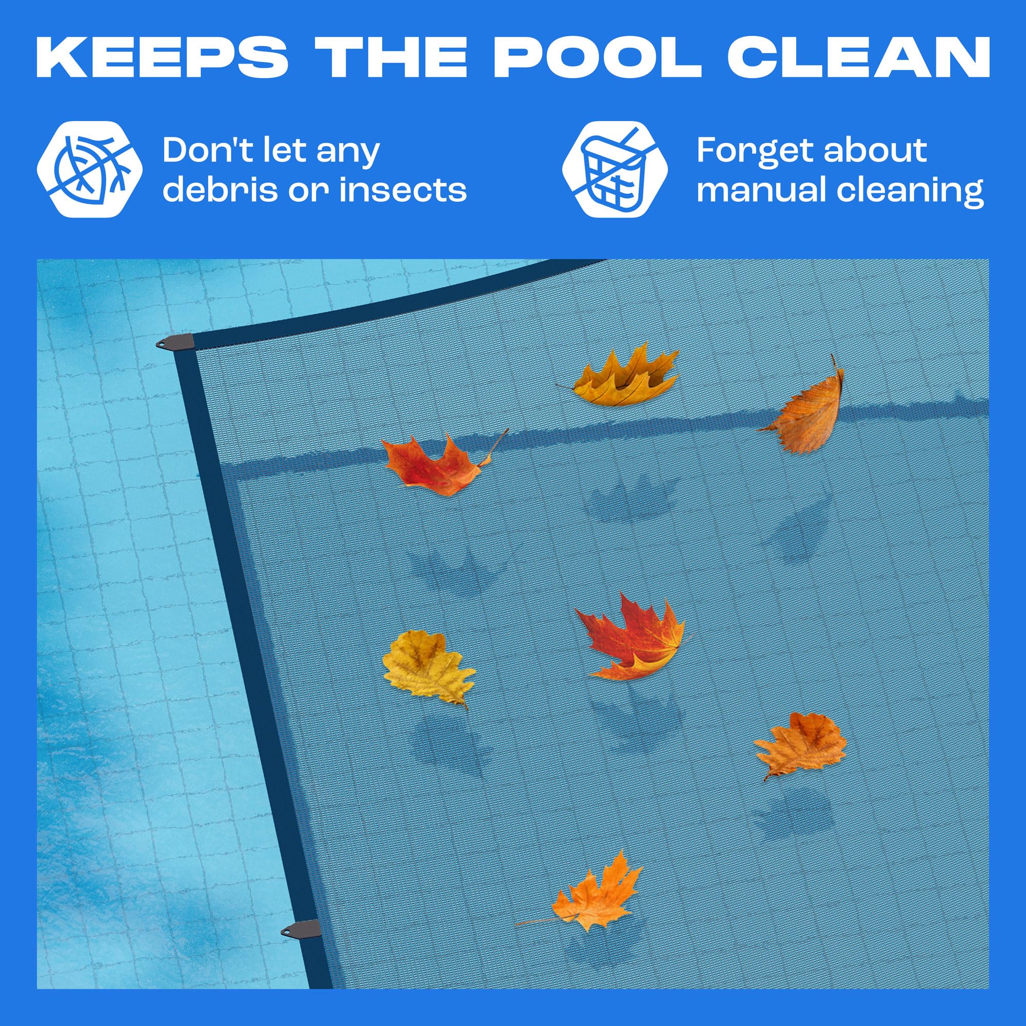Snapklik.com : Yankee Pool Leaf Net Cover For 14x28 Ft. Rectangular In ...