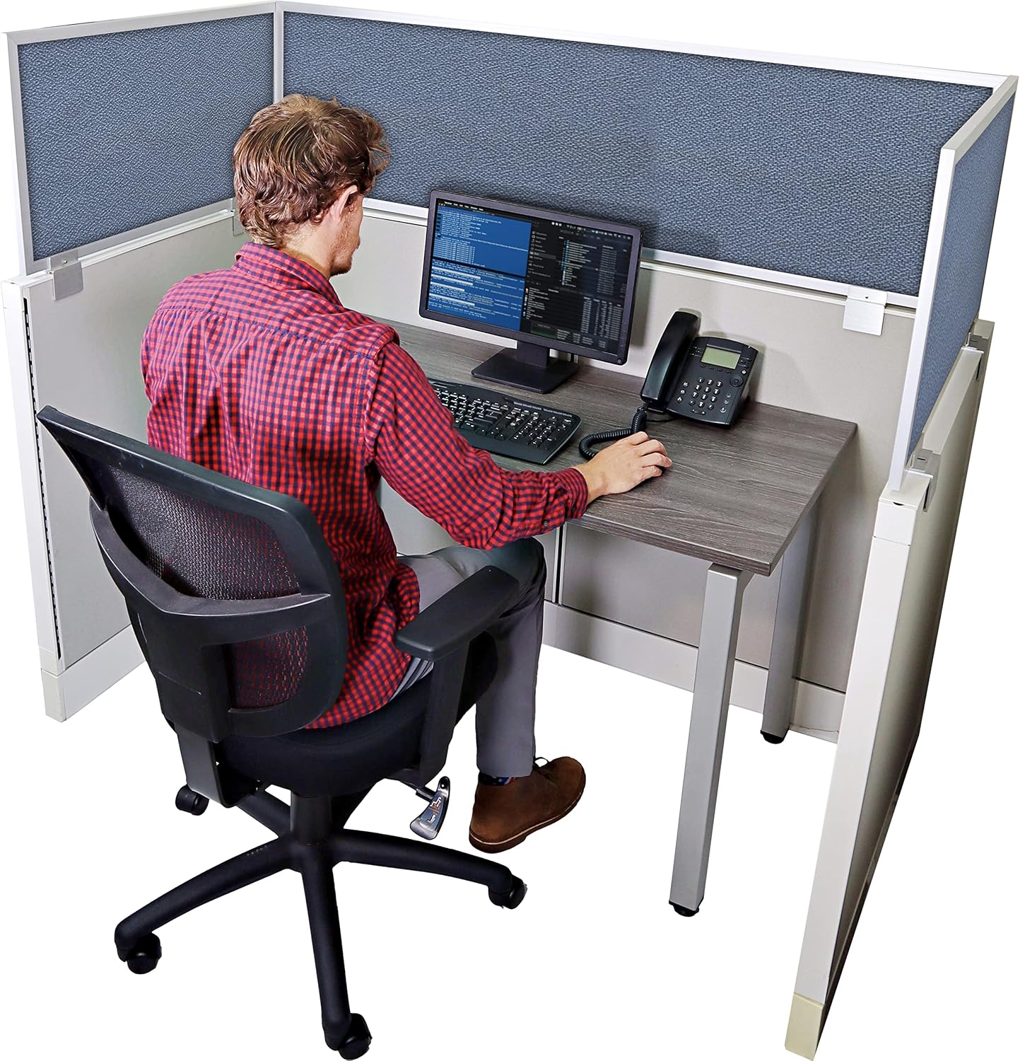 Amazon.com: Obex Acoustical Cubicle Privacy Screen Extender Desk Panel ...