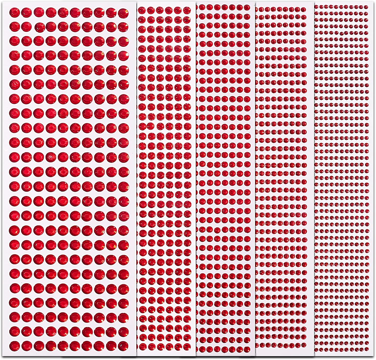 Amazon.com: 5 Sheet Rhinestone Stickers - Round, 3555 PCS Self Adhesive ...