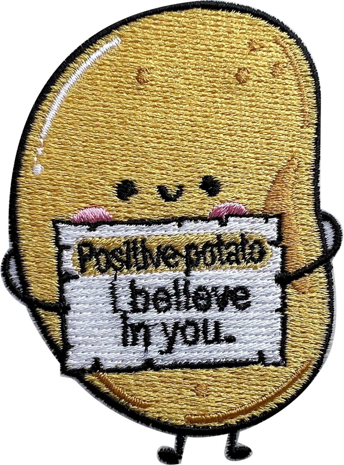 Amazon.com: Zolawe Positive Potato Patch, Sew On Iron On Mental Health ...