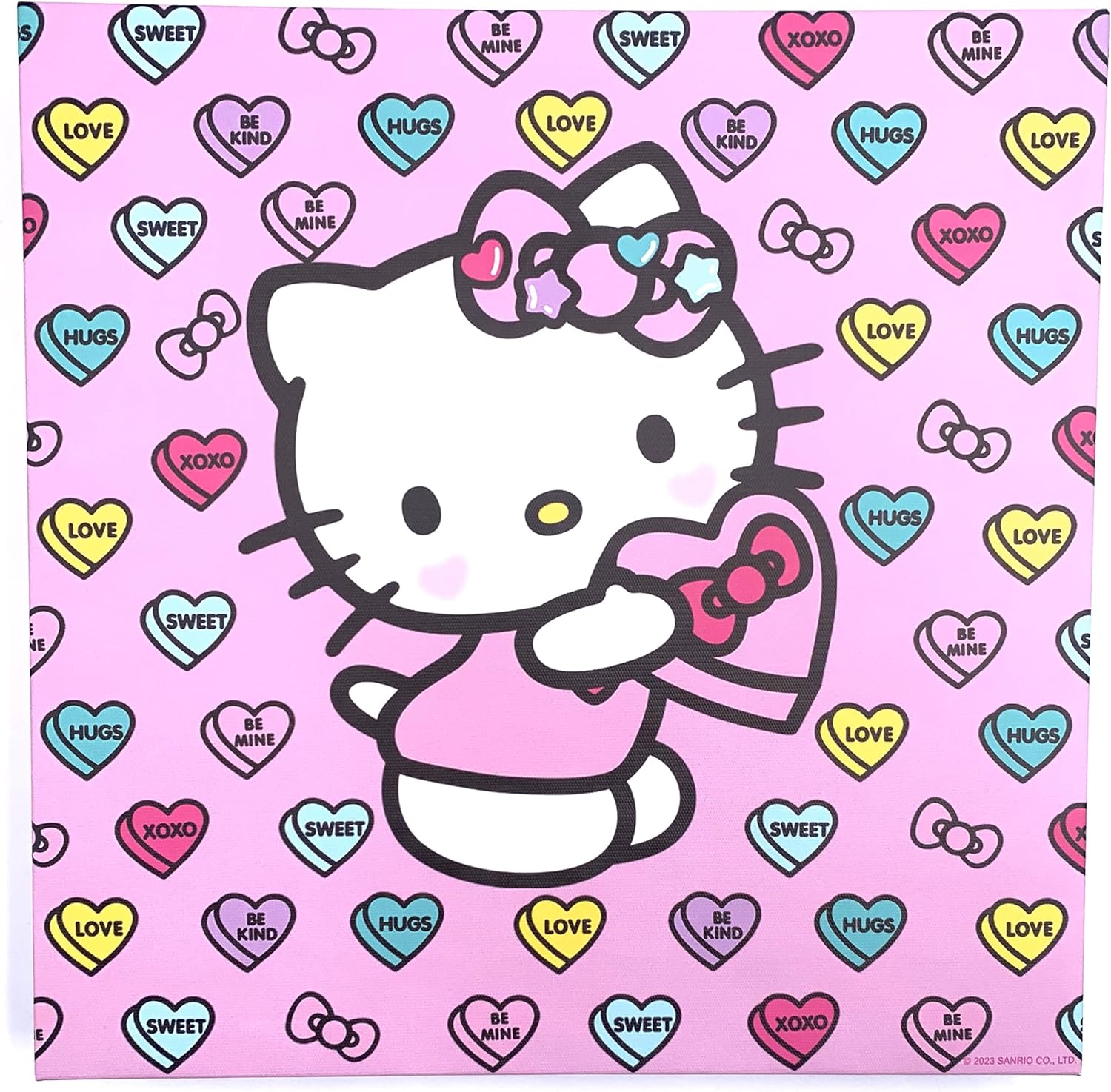 Amazon.com: Silver Buffalo Hello Kitty 12x12 inch Canvas Print Poster ...