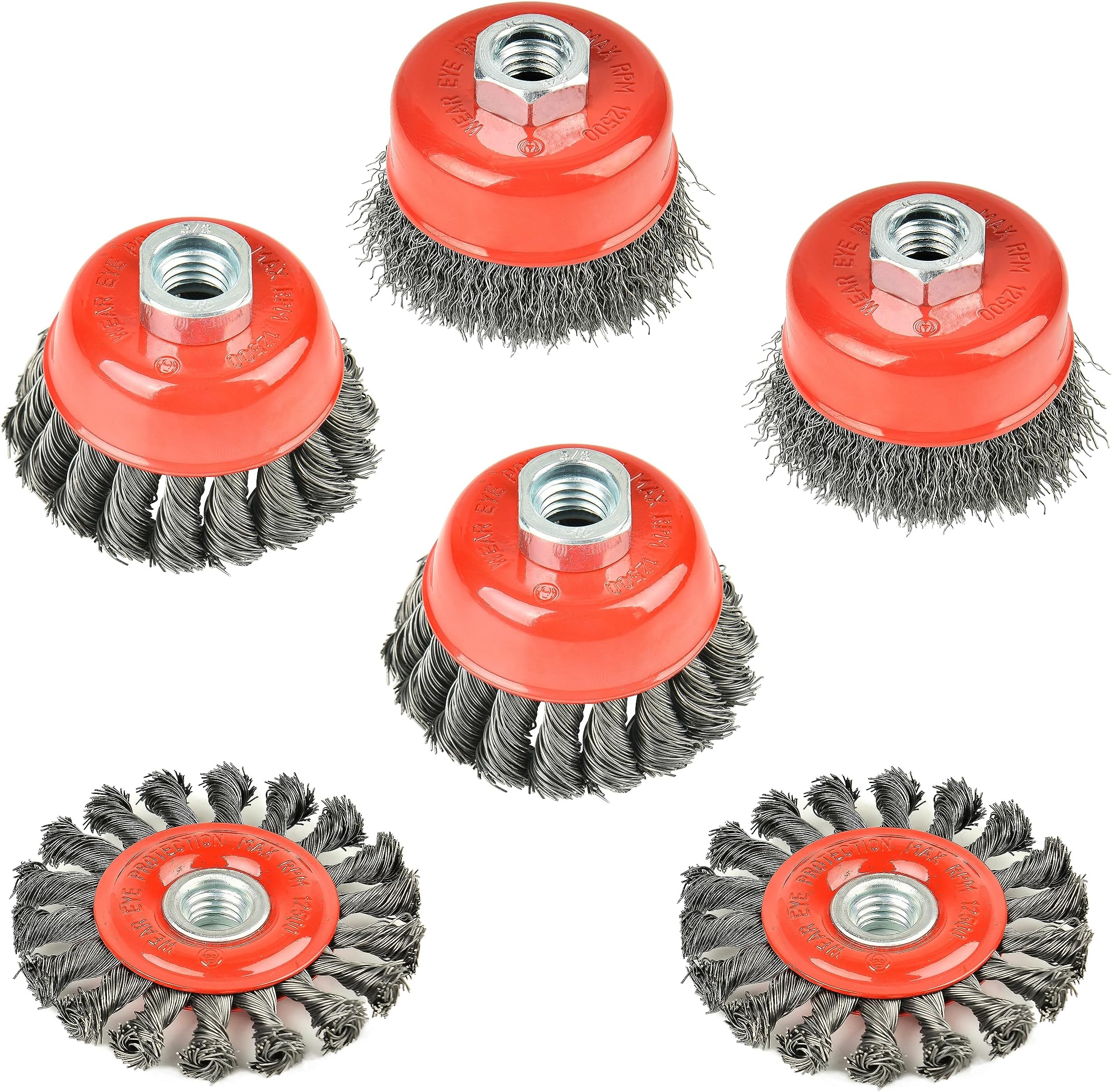 Amazon.com: Aain Wire Cup Brush Set,6 Pack Wire Wheel for Angle Grinder ...