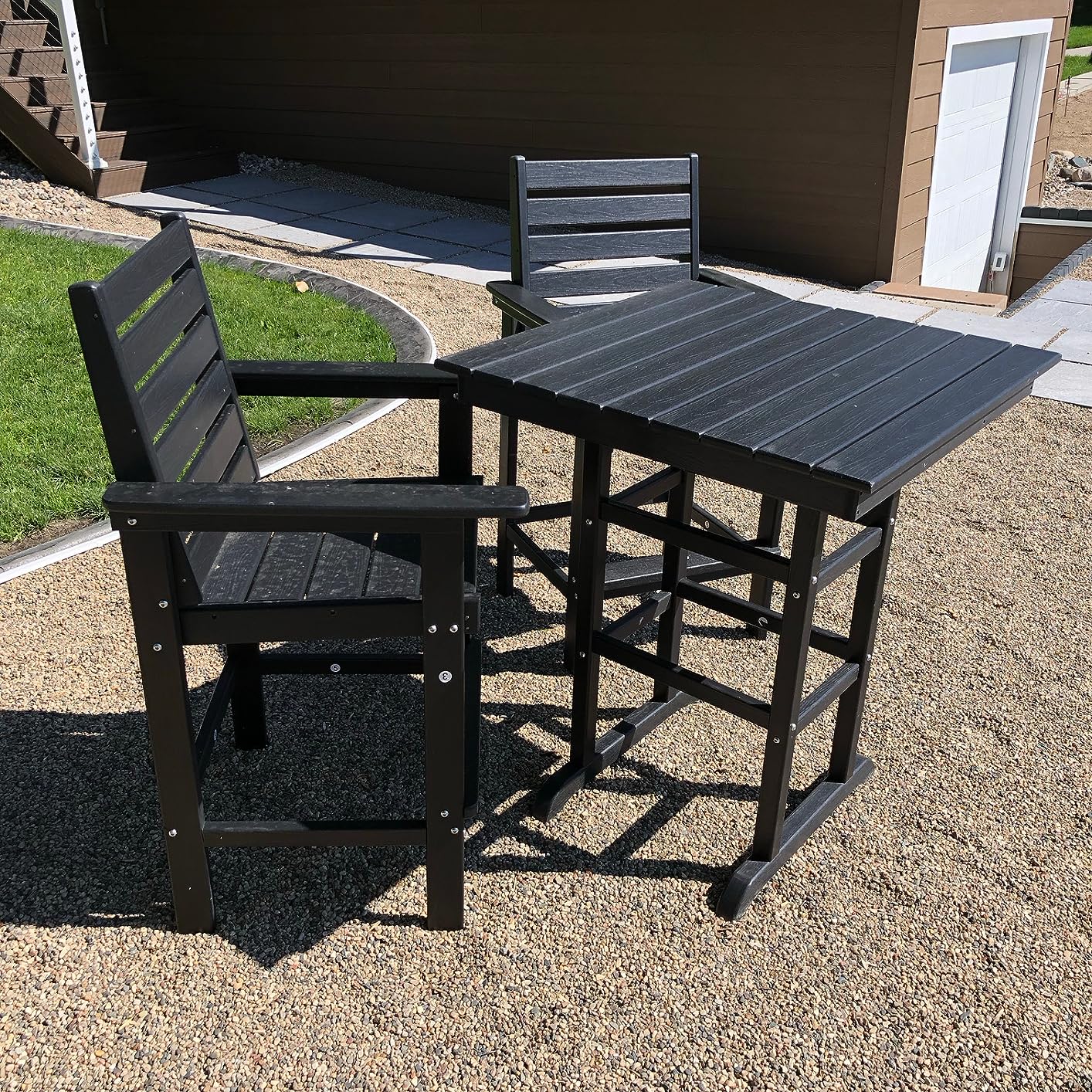 $50/mo - Finance Homenjoy Square Outdoor Bar Table, 37.2'' High Top Pub ...