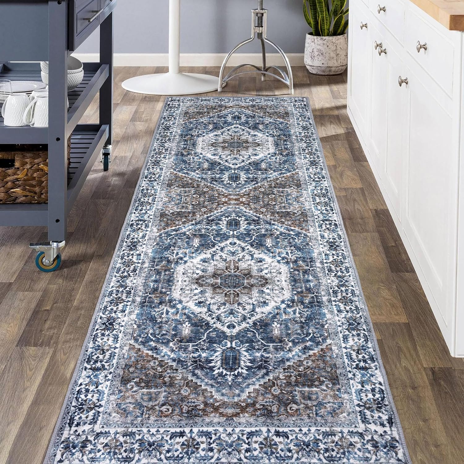 Amazon.com: KOZYFLY Runners for Hallways 3x8 Ft Washable Kitchen Runner ...