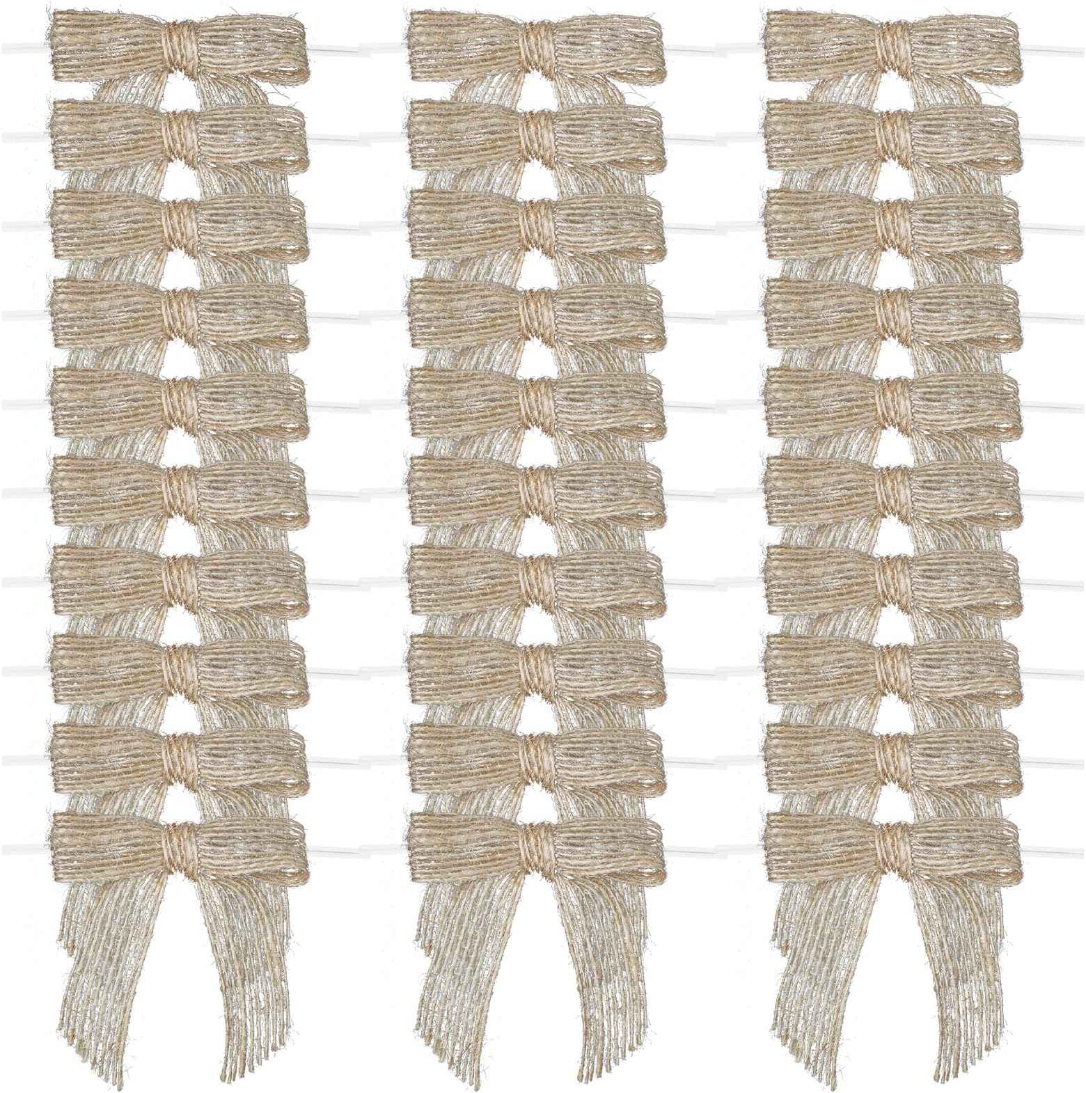 Amazon.com: Handmade Mini Burlap Bows for DIY Crafts, Wreaths, Wedding ...