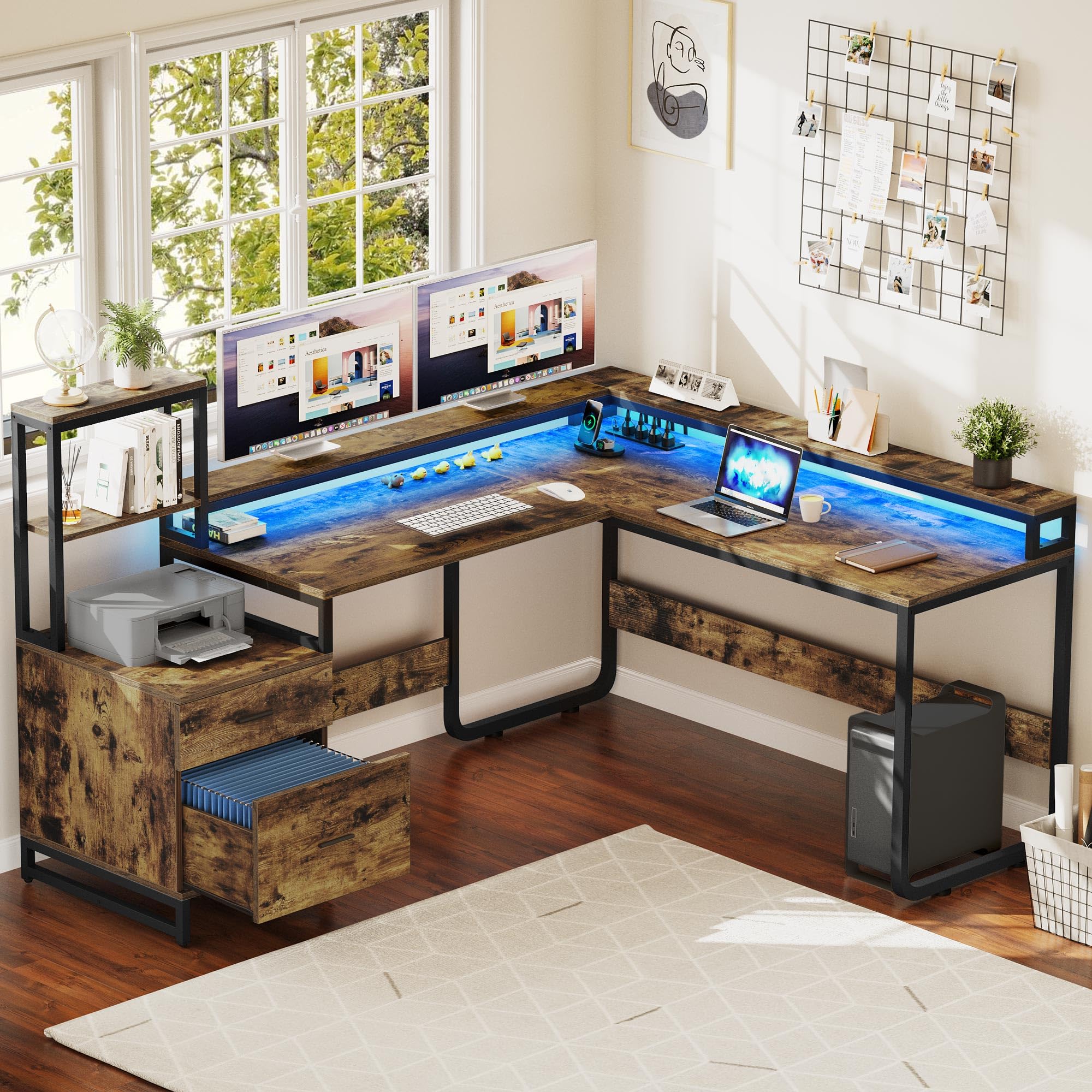 Snapklik.com : YITAHOME L Shaped Desk