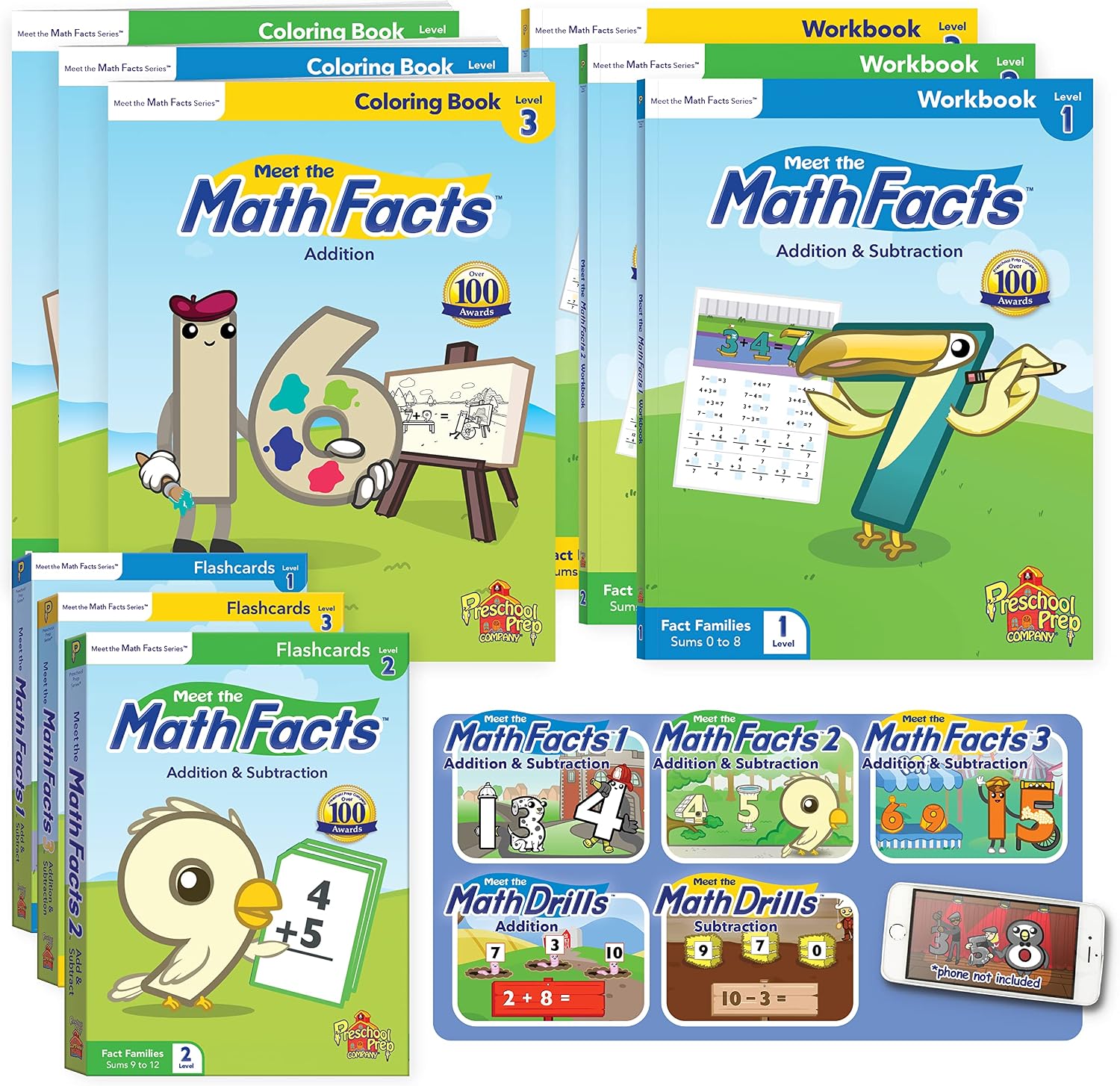Meet the Math Facts Addition & Subtraction Levels 1, 2 & 3 BIG SET ...