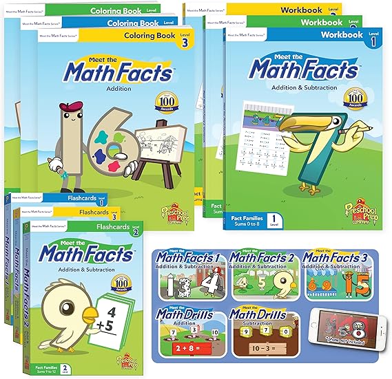 Amazon.com: Meet the Math Facts Addition & Subtraction Levels 1, 2 & 3 ...