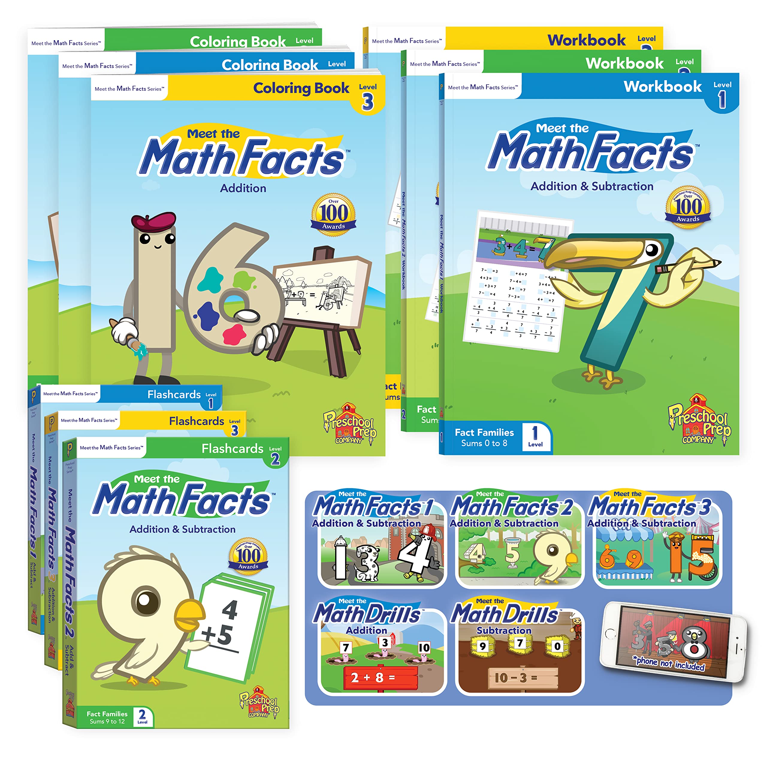 Amazon.com: Meet the Math Facts Addition & Subtraction Levels 1, 2 & 3 ...