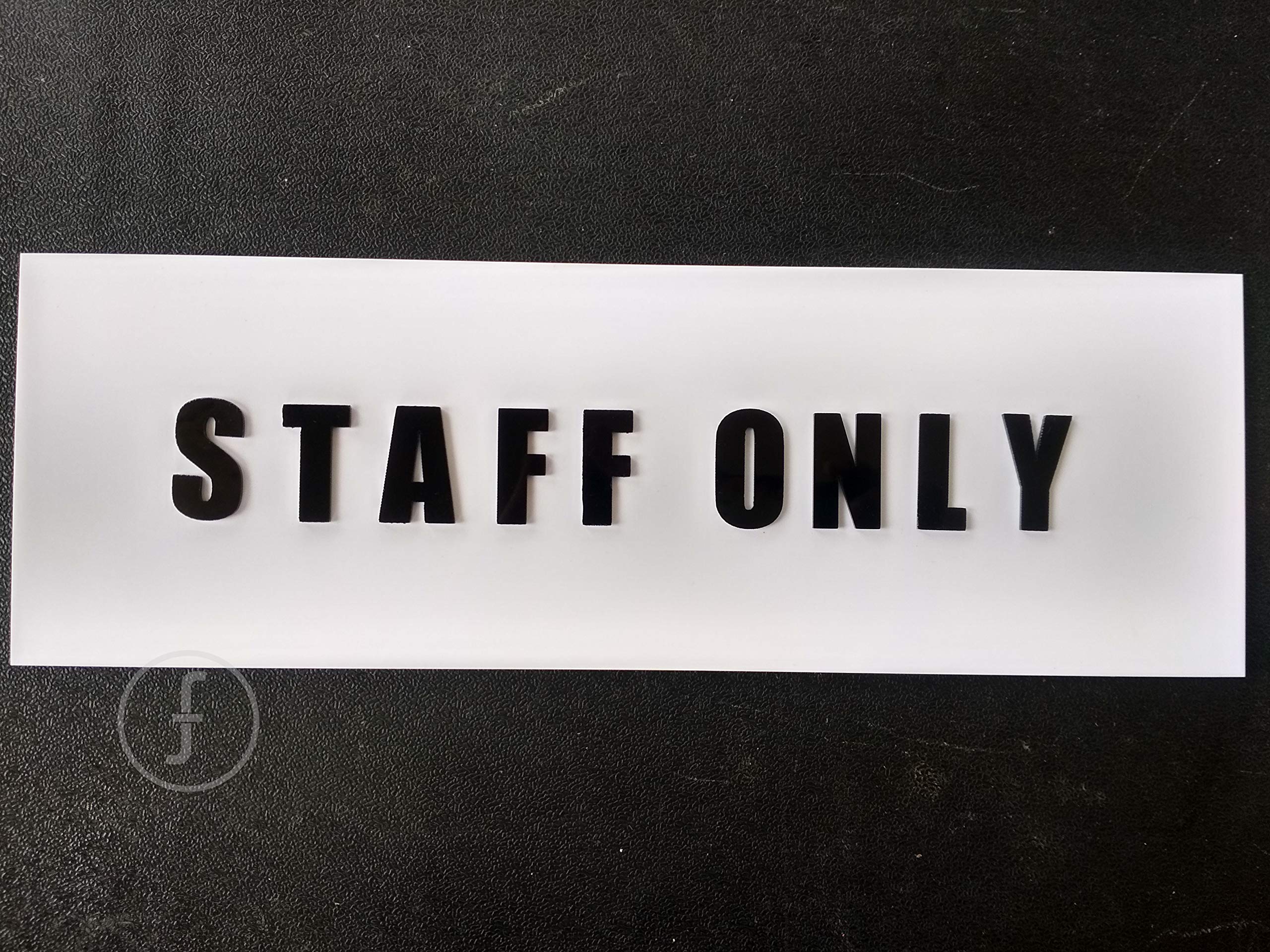 Buy fingerz Staff Only Acrylic Sign 3D Letters Board for Office Bank ...