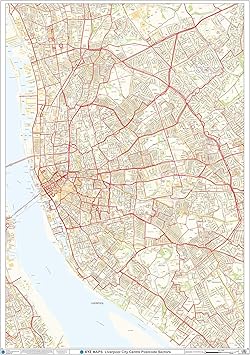 Liverpool City Centre Postcode Sectors Wall Map (C2) - Plastic Coated ...