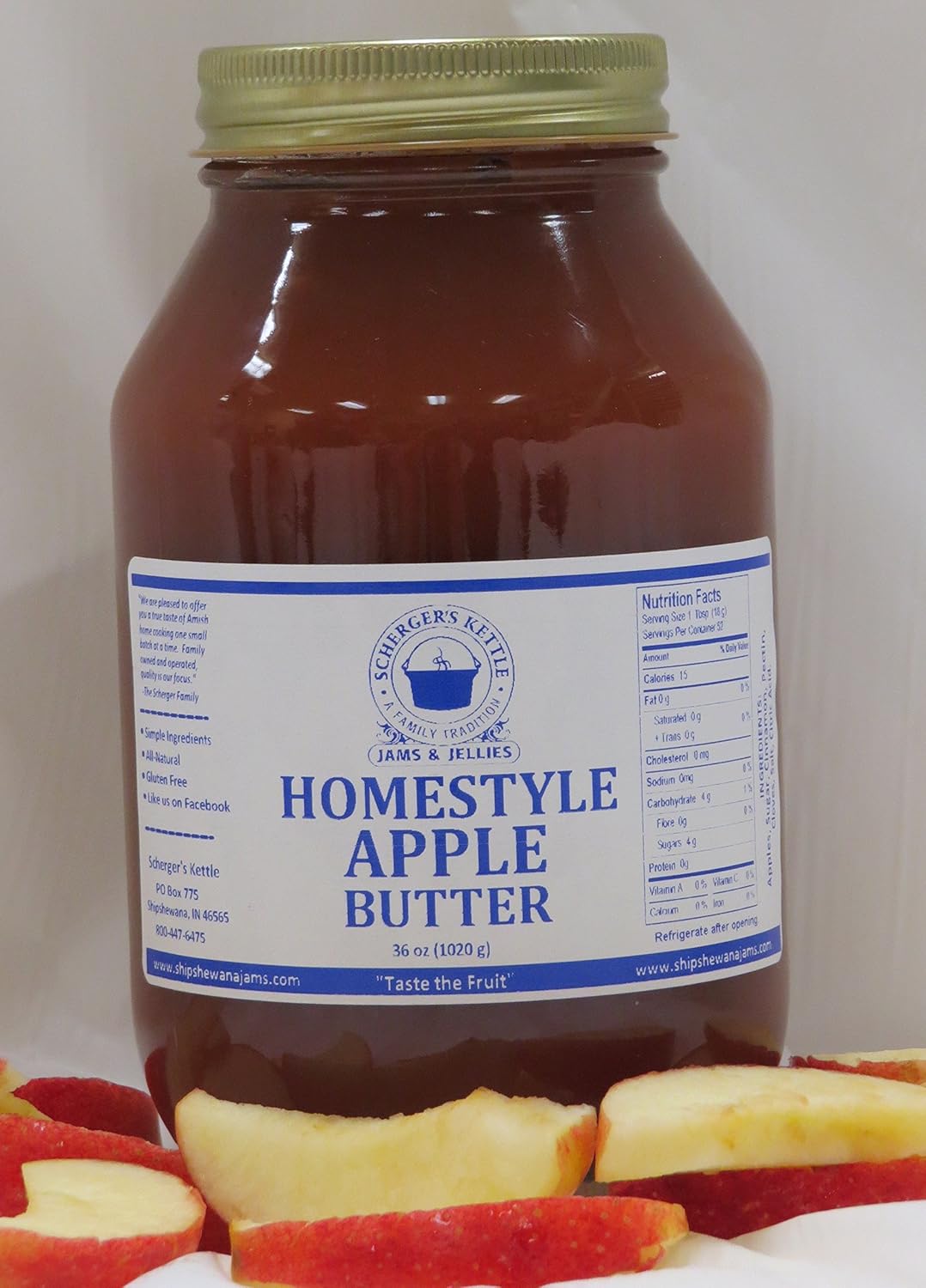 Amazon.com : Homestyle Apple Butter, 36 oz : Fruit Butters : Grocery ...