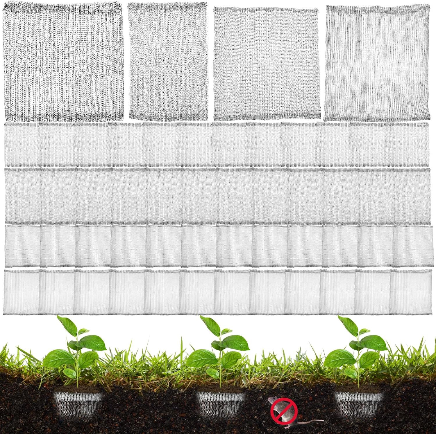 Amazon.com : Windyun 48 Pcs Plant Root Baskets Gopher Proof Wire Basket ...