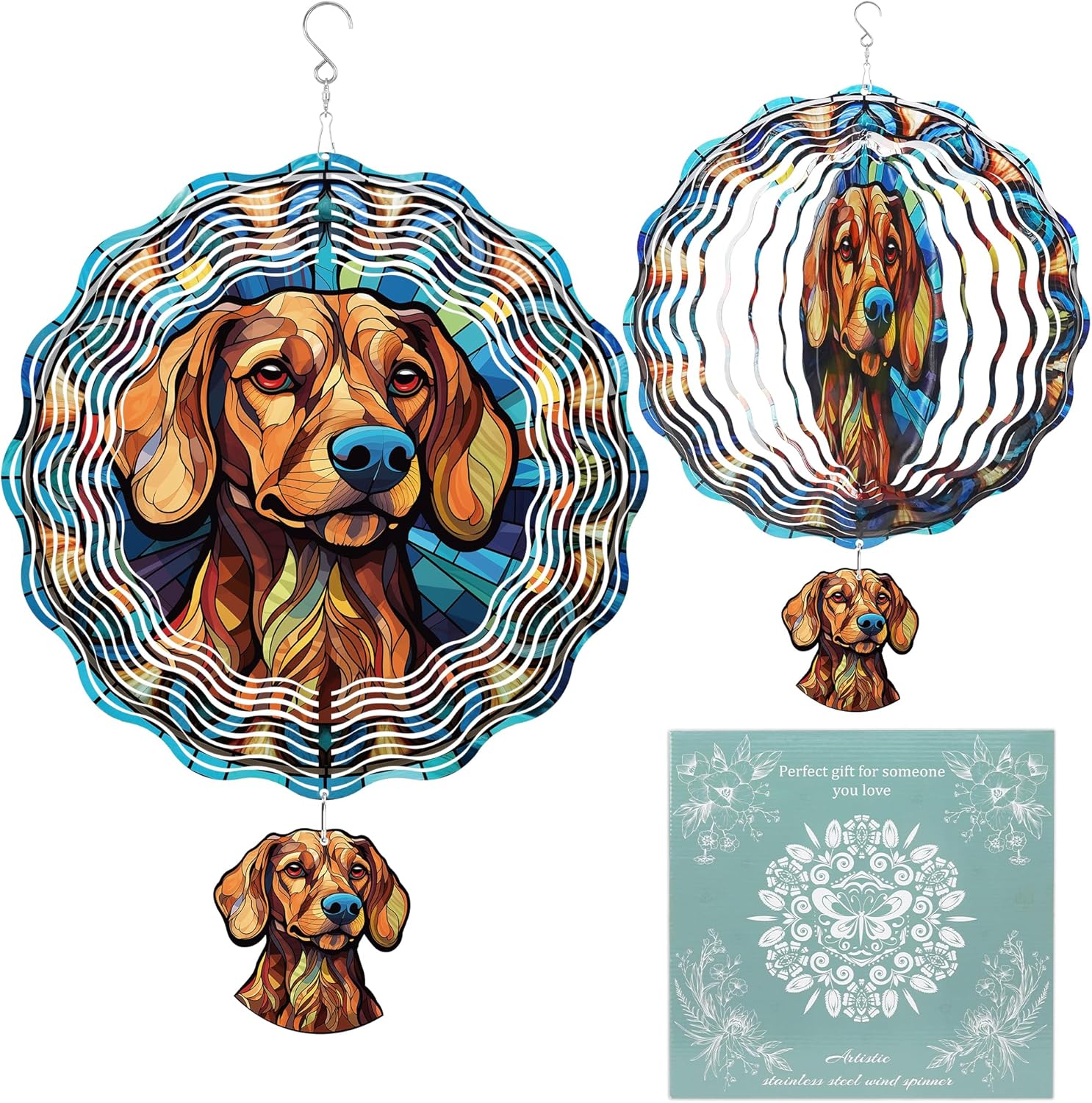 Amazon.com: Hanging Wind Spinners Outdoor, 3D Kinetic Metal Wind ...
