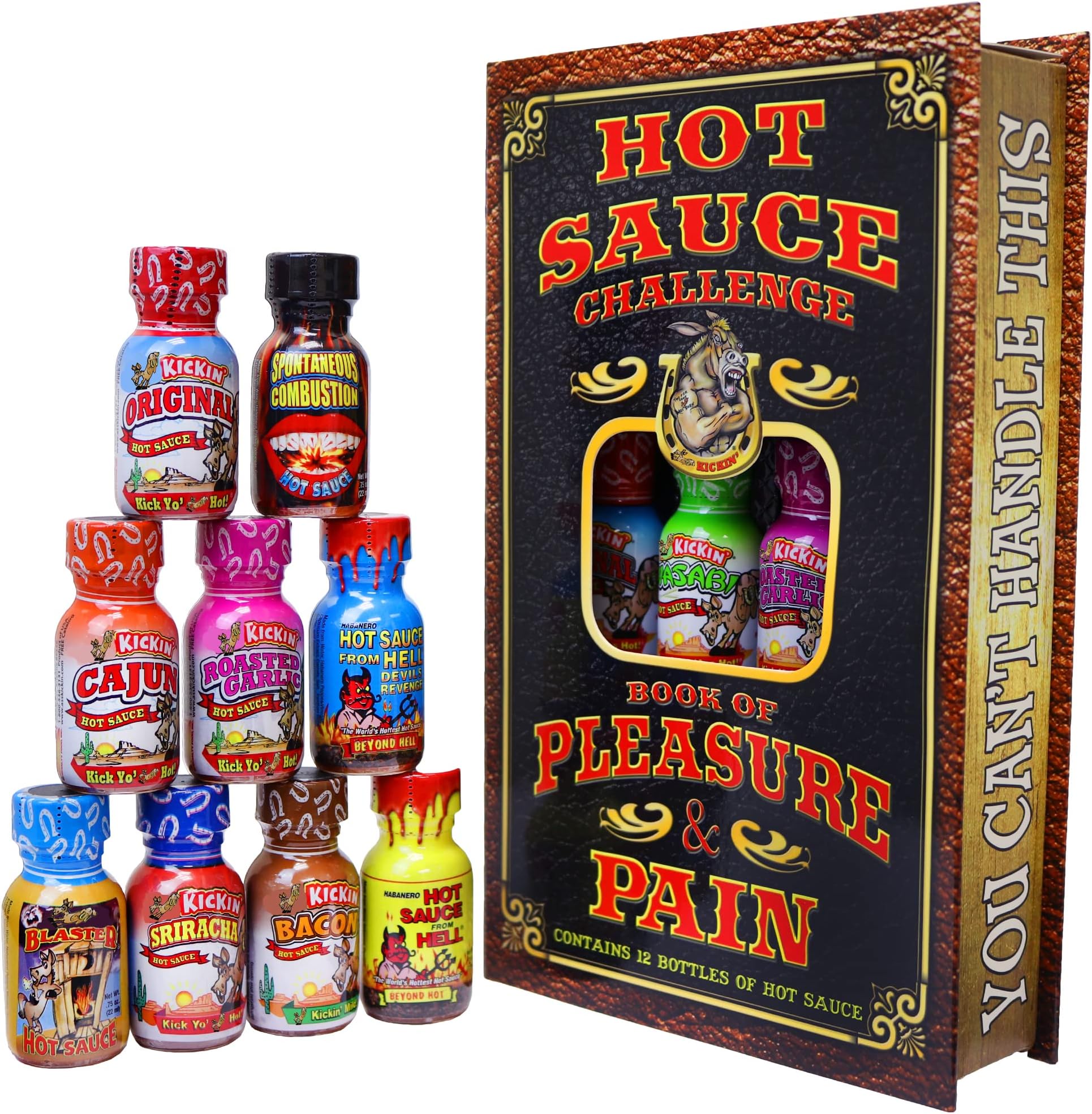 Amazon.com : Hot Sauce Challenge Book Of Pleasure & Pain - 12 – 0.75 ...