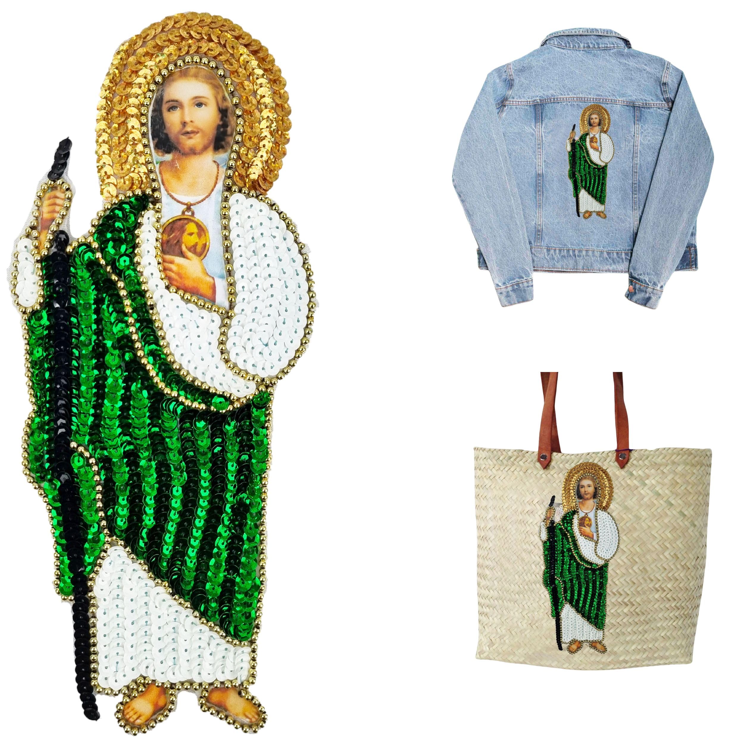 Amazon.com: San Judas Tadeo Sequin Applique Patch It can be Sewed/glued ...
